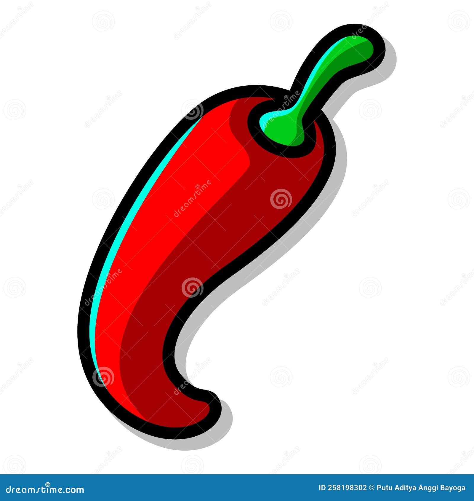 Cartoon chilli stock vector. Illustration of cartoon - 258198302