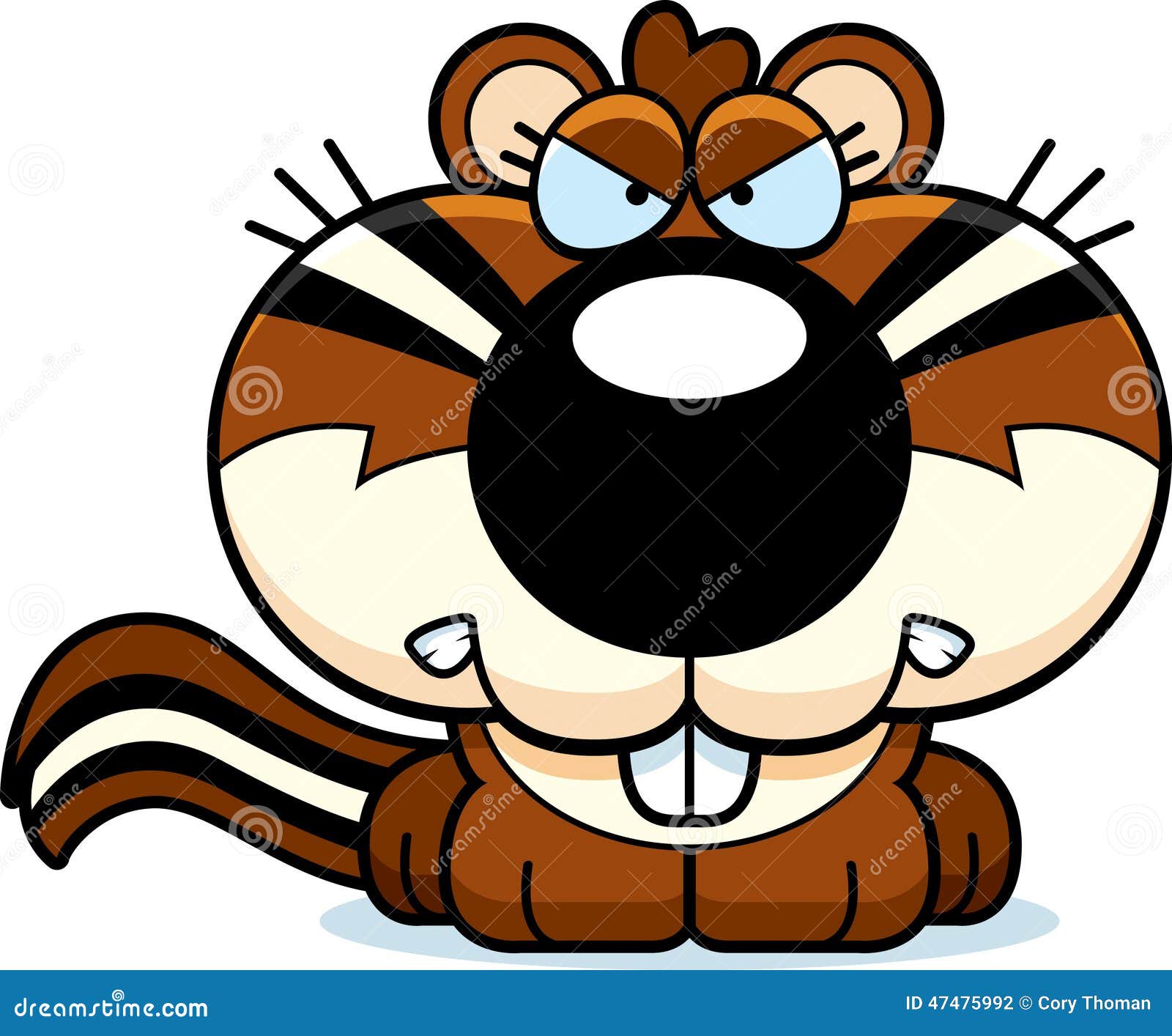 Cartoon Chipmunk Angry stock vector. Illustration of vector - 47475992