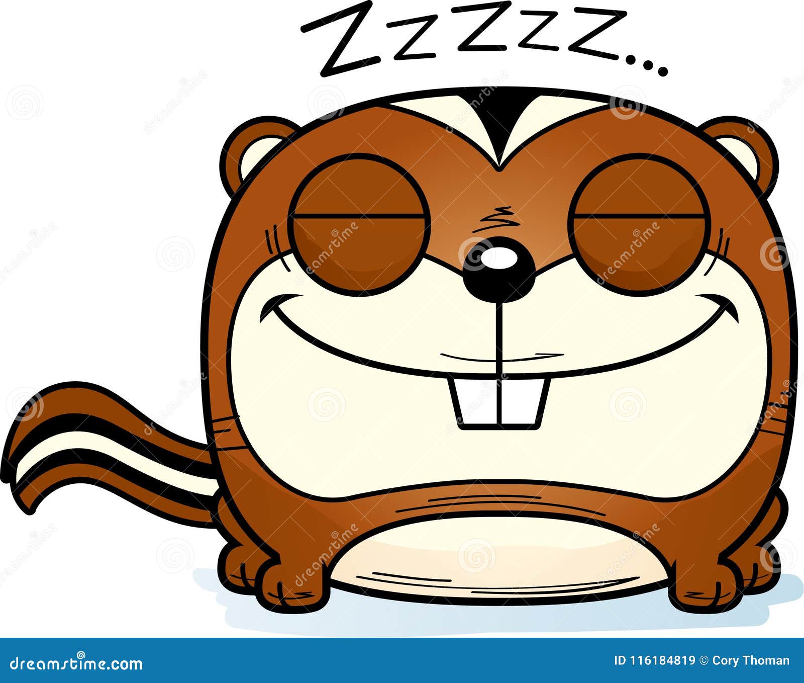 Cartoon Chipmunk Napping stock vector. Illustration of clip - 116184819