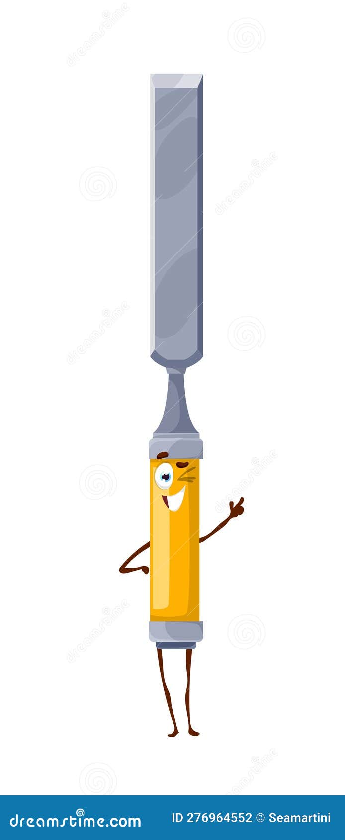 Cartoon Chisel Tool Character, Work Instrument Stock Vector ...