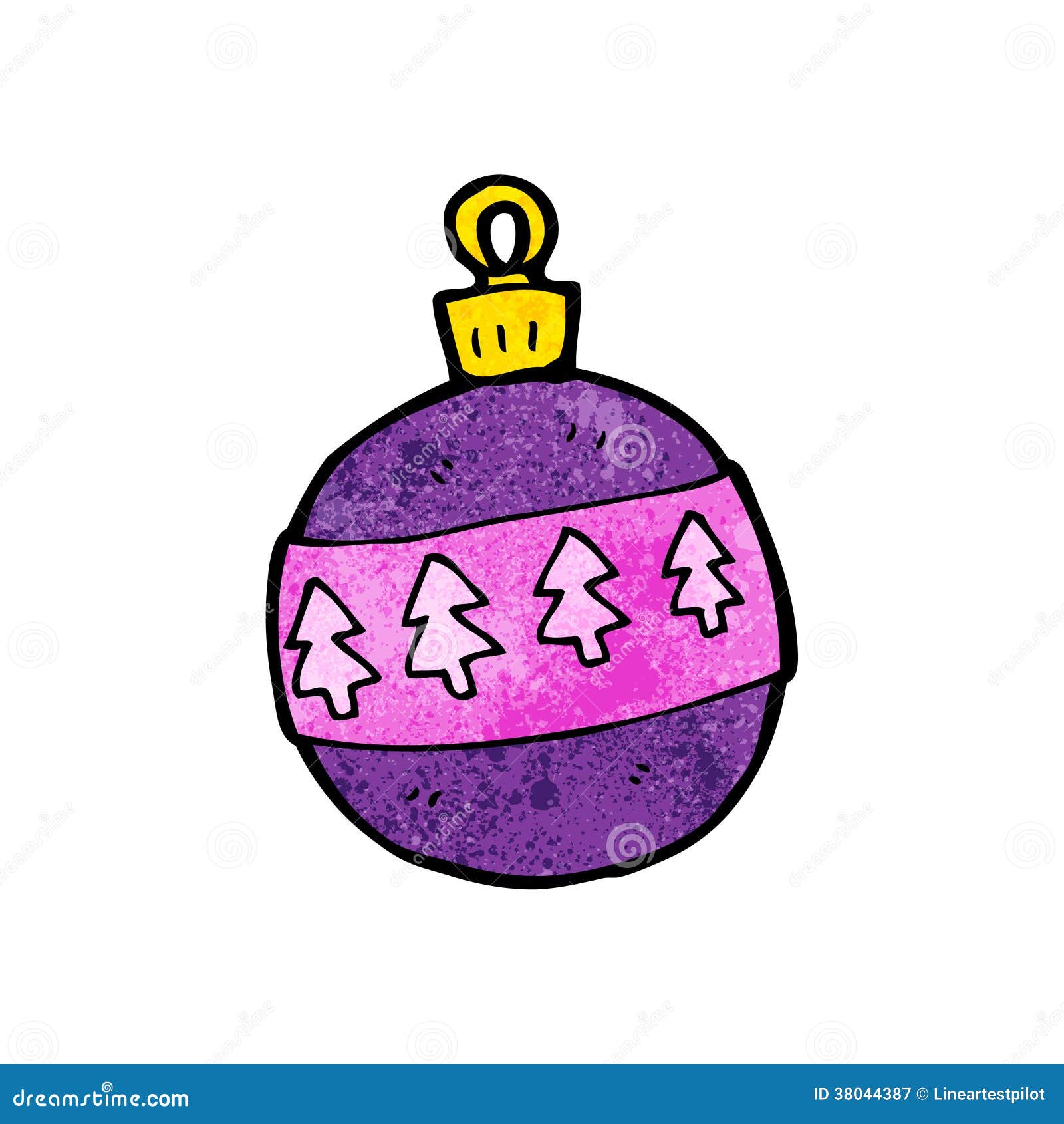 Cartoon christmas bauble stock vector. Illustration of xmas - 38044387