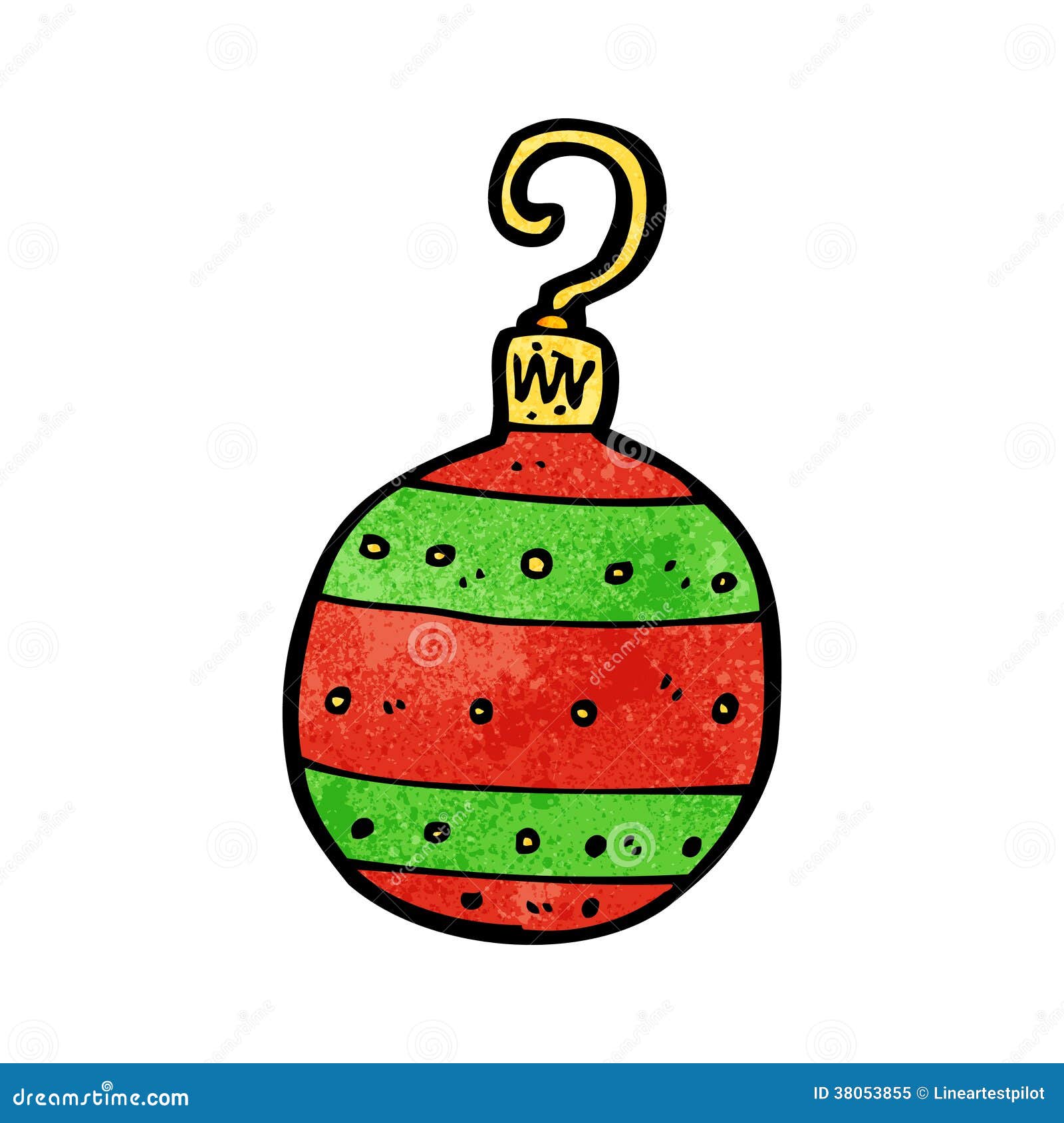 Cartoon christmas bauble stock vector. Illustration of crazy - 38053855