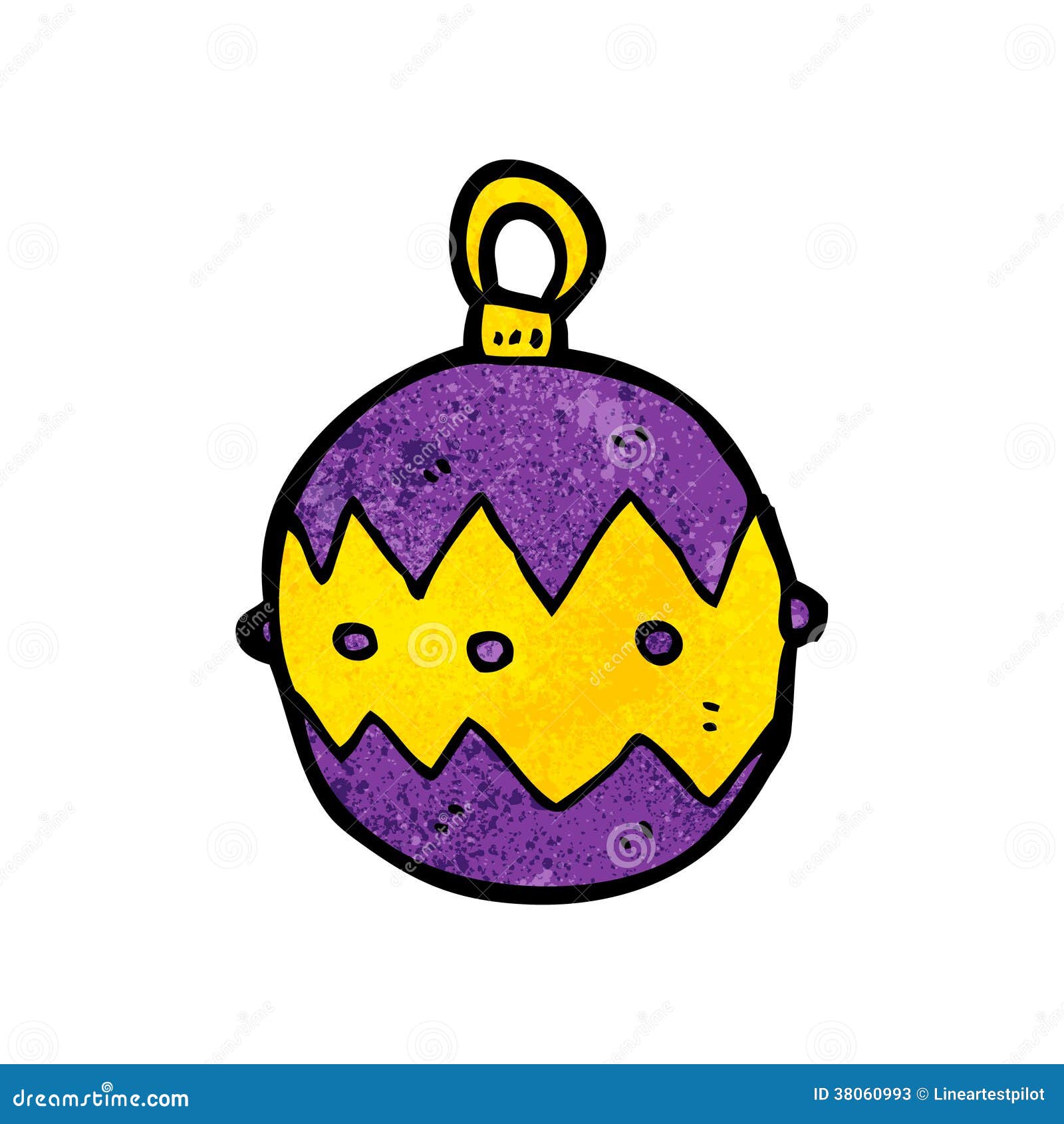 Cartoon christmas bauble stock vector. Illustration of drawing - 38060993