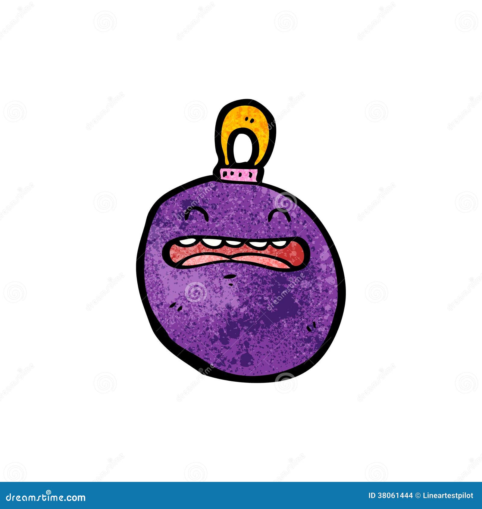 Cartoon christmas bauble stock vector. Illustration of doodle - 38061444