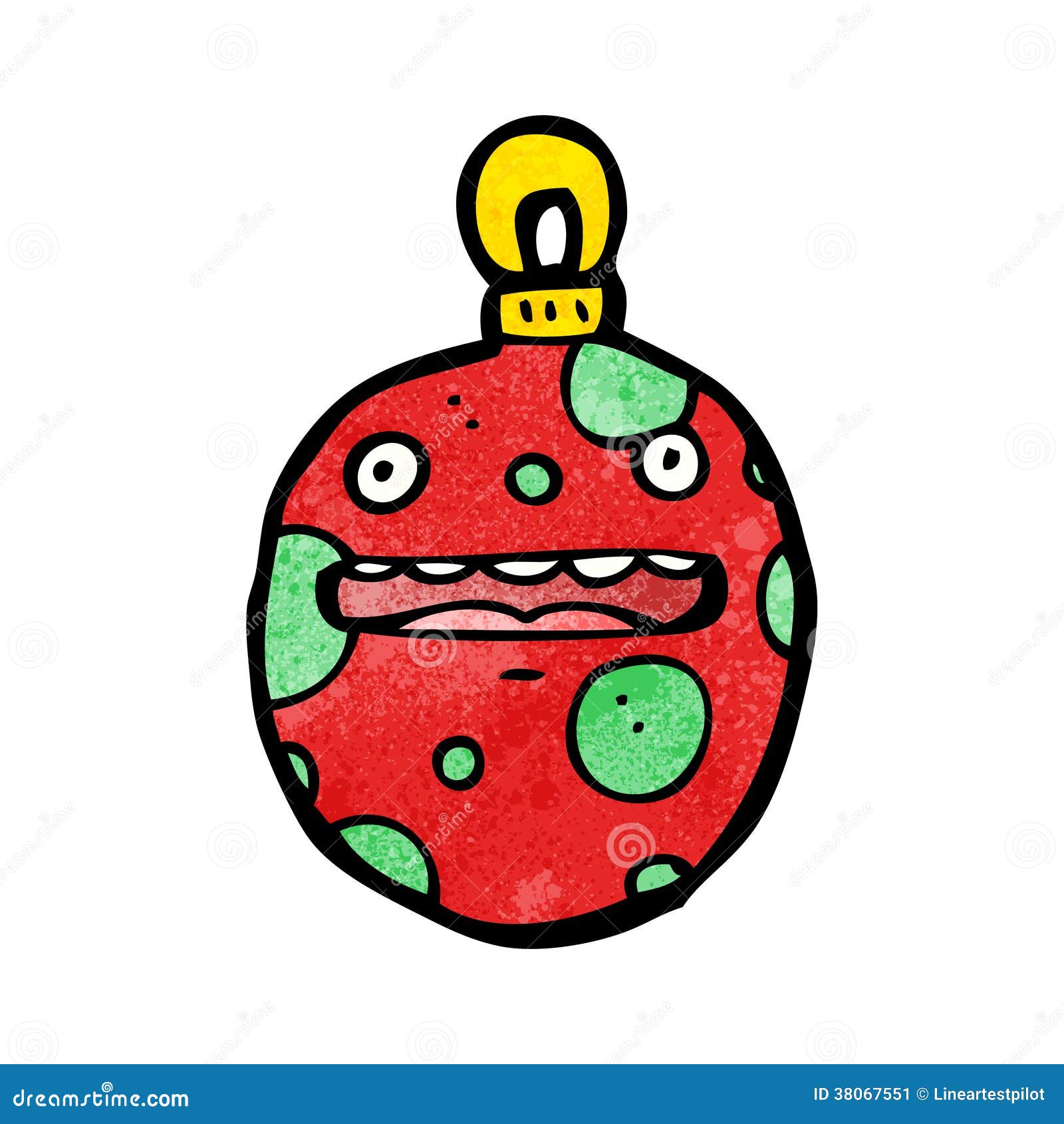 Cartoon christmas bauble stock vector. Illustration of silly - 38067551