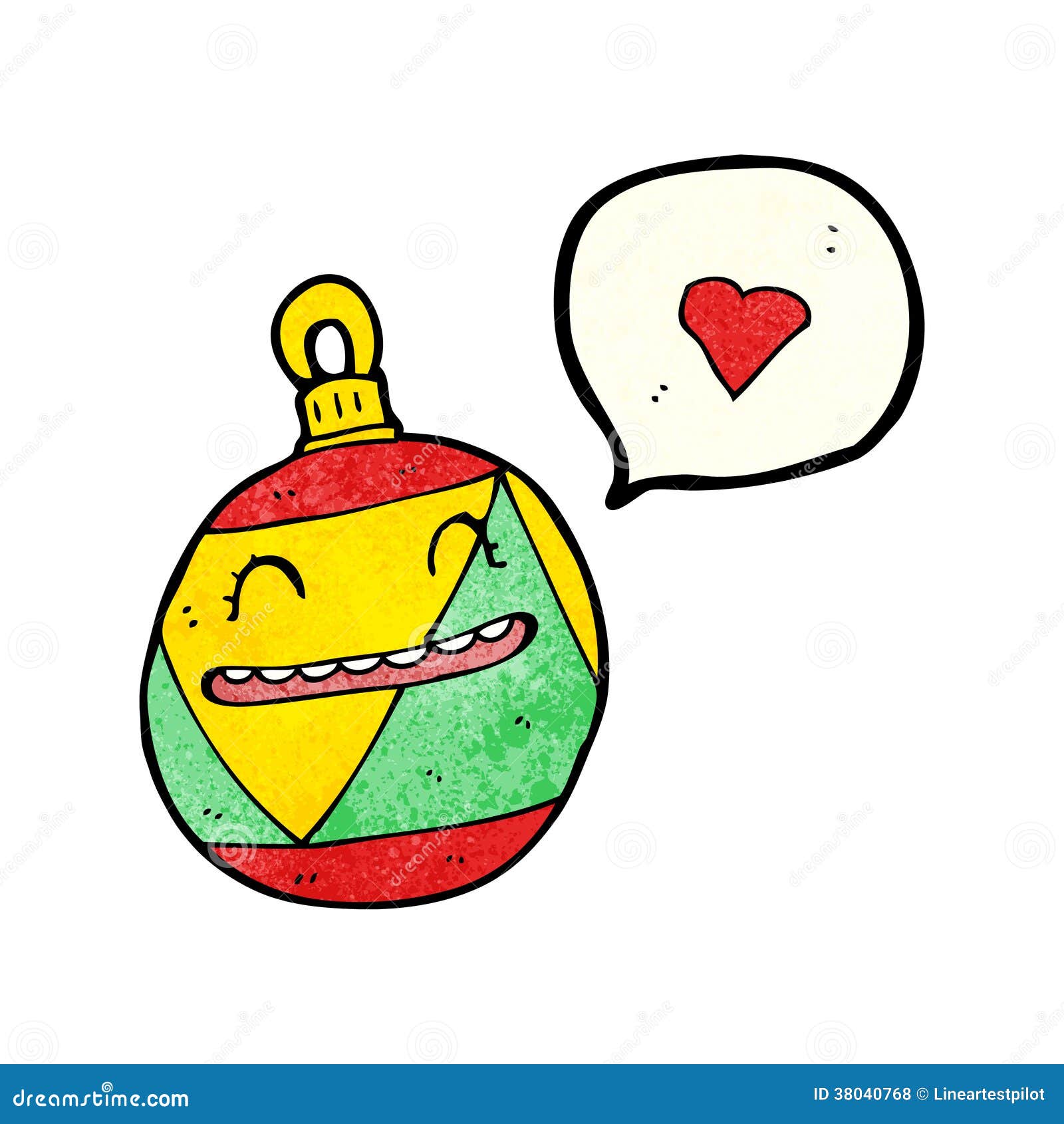 Cartoon christmas bauble stock vector. Illustration of retro - 38040768
