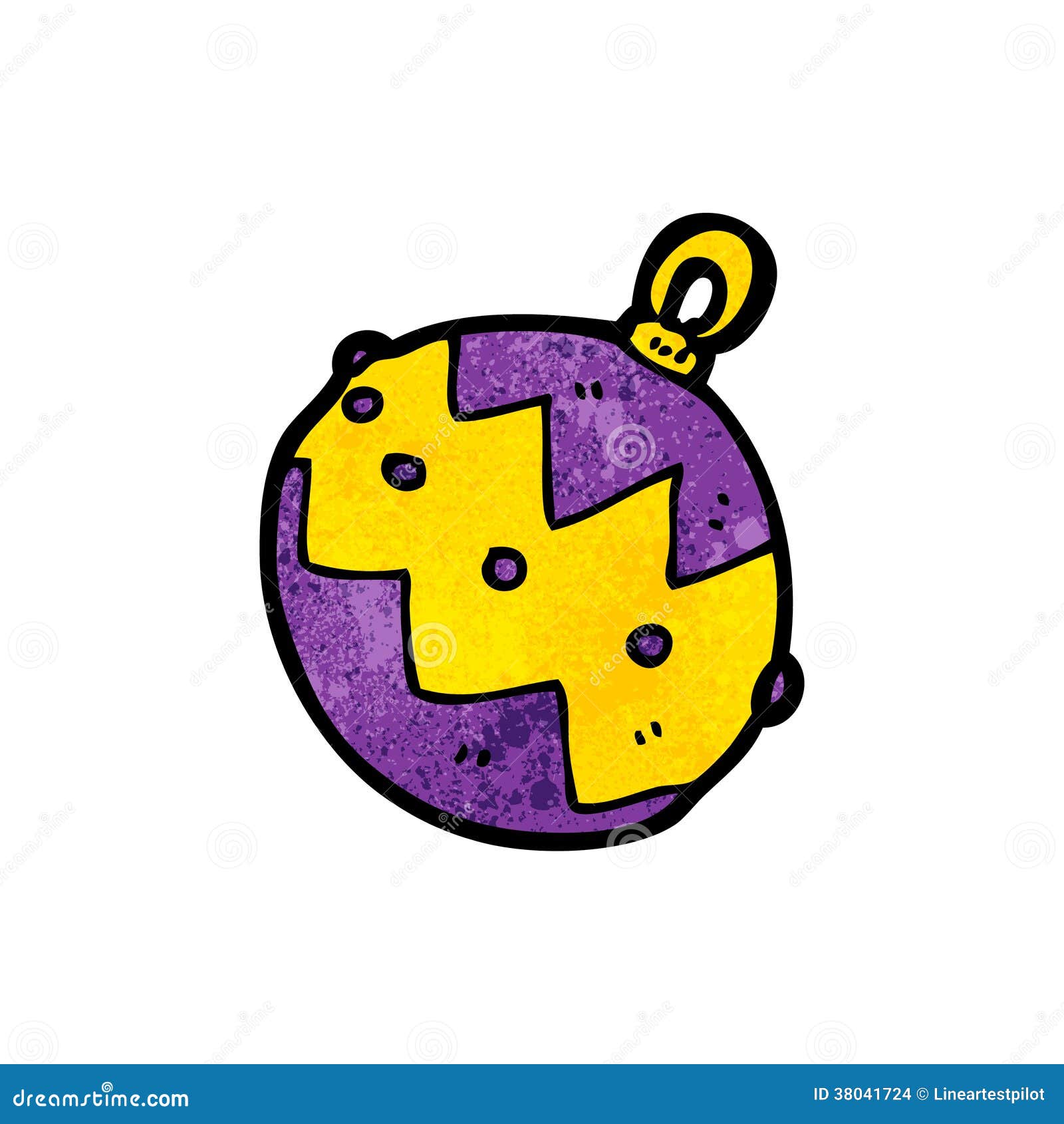 Cartoon christmas bauble stock vector. Illustration of texture - 38041724