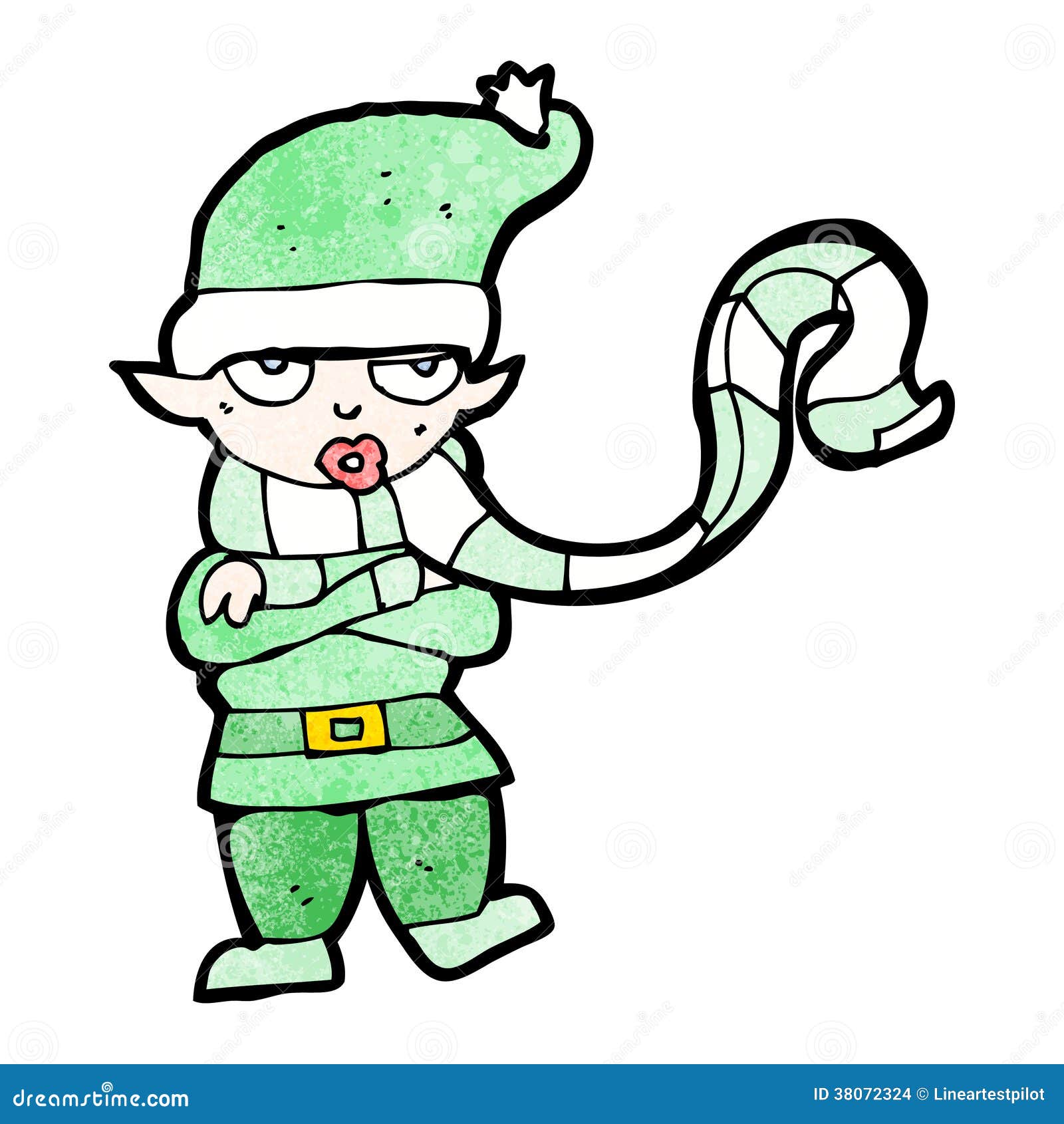 Cartoon christmas elf stock illustration. Illustration of artwork ...