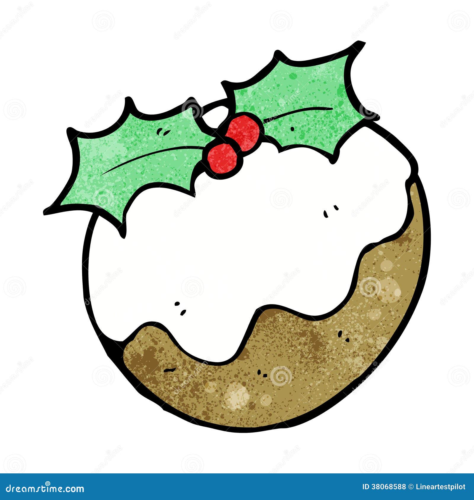 Cartoon christmas pudding stock illustration. Illustration of artwork ...