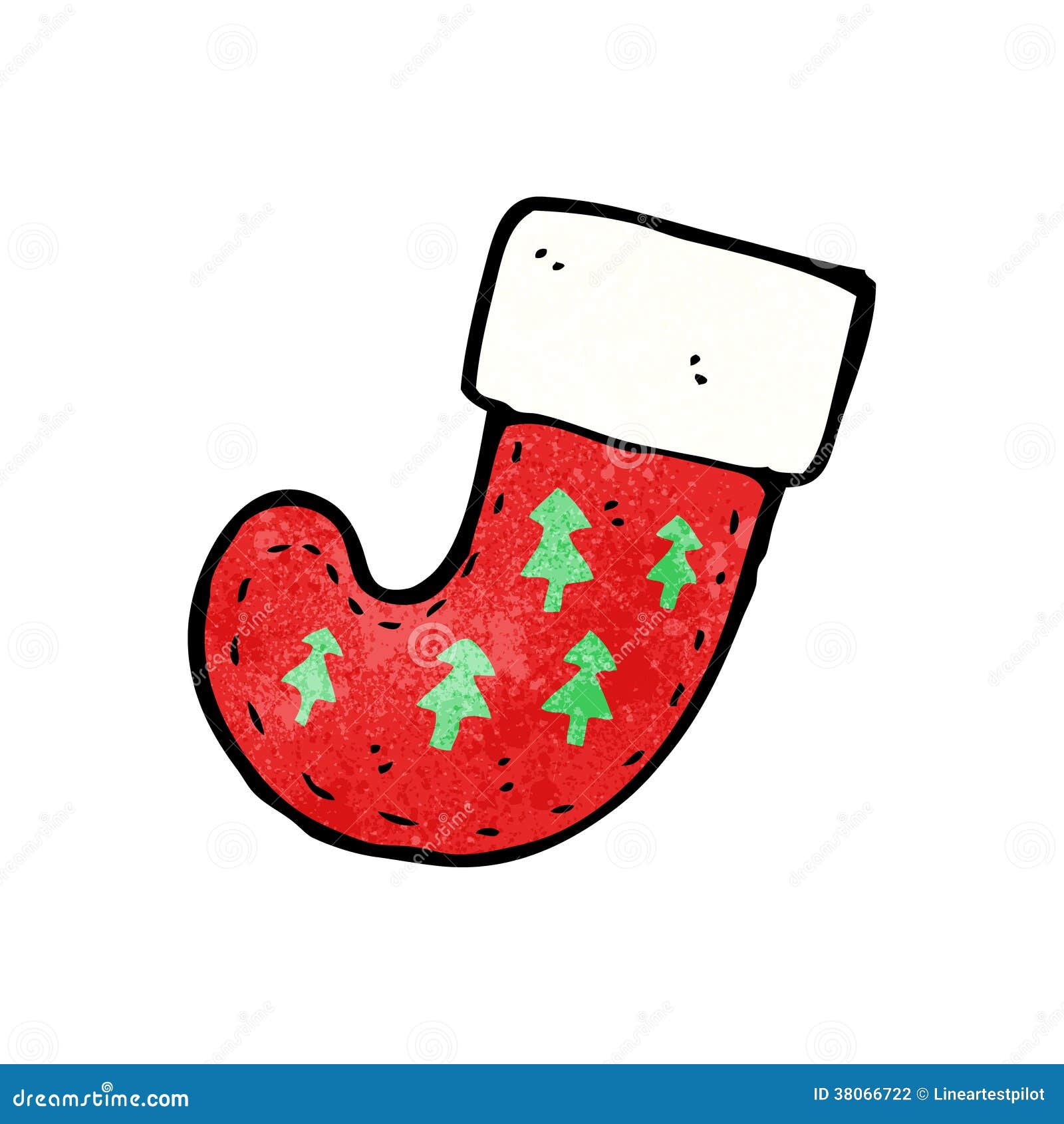 Cartoon christmas stocking stock vector. Illustration of traditional ...