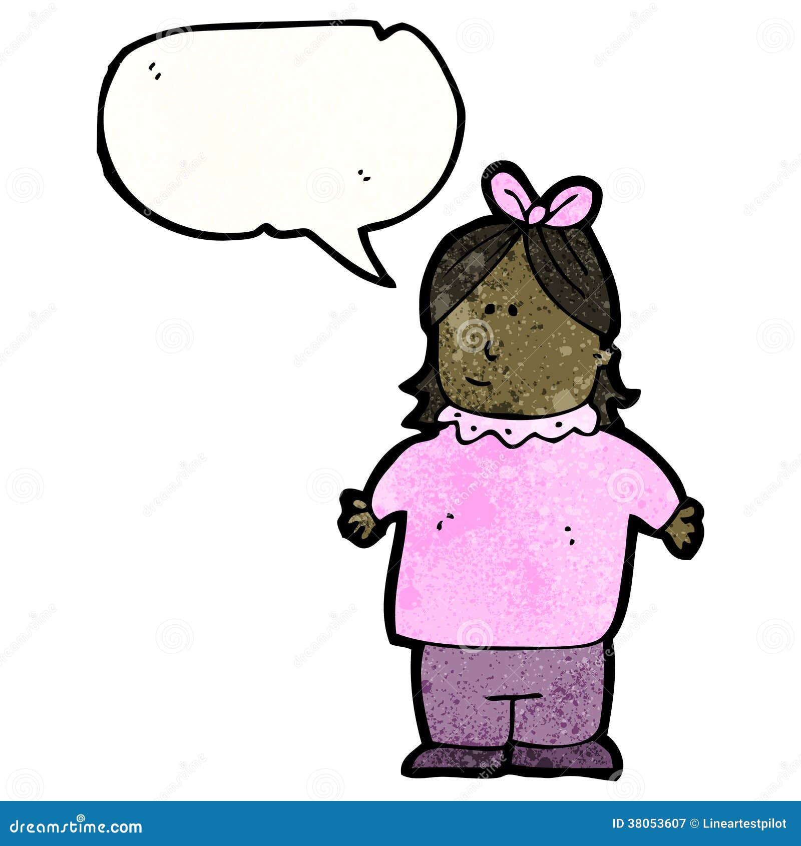 Cartoon chubby woman, stock vector. Illustration of hand - 38053607