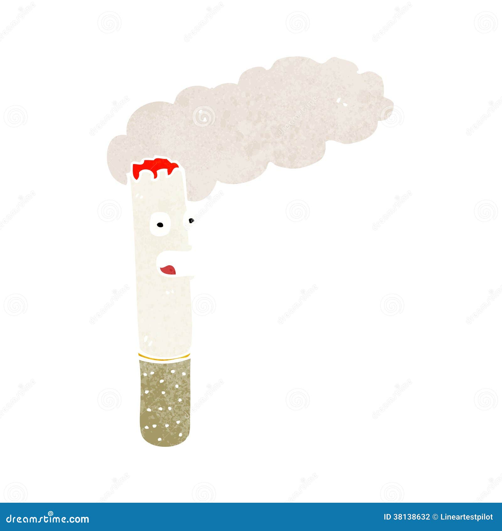 Cartoon cigarette stock illustration. Illustration of silly - 38138632