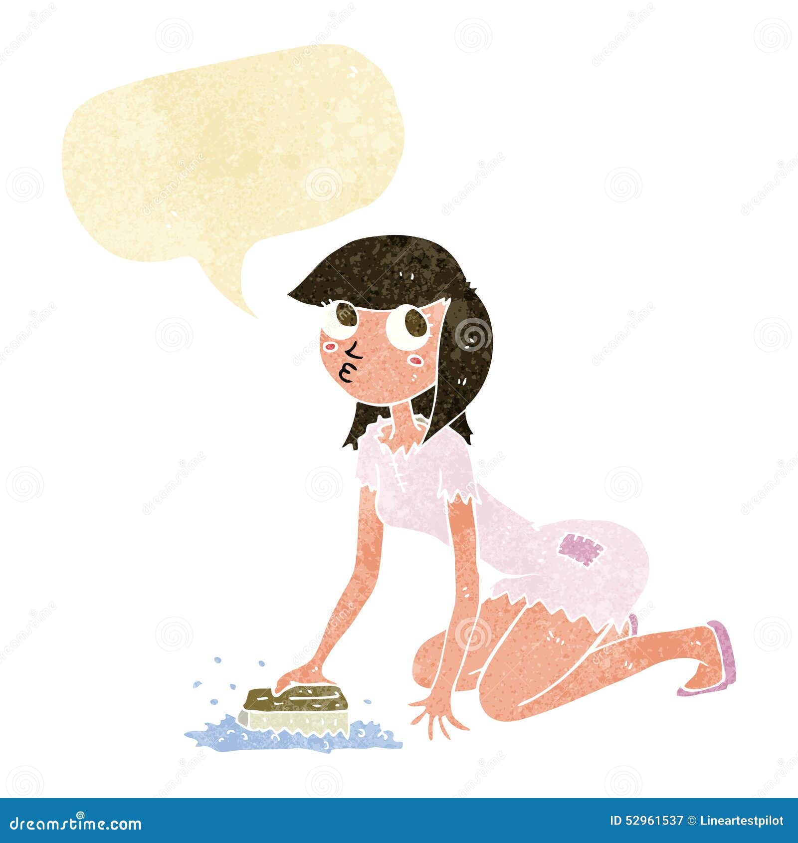 Cinderella Mopping Floor