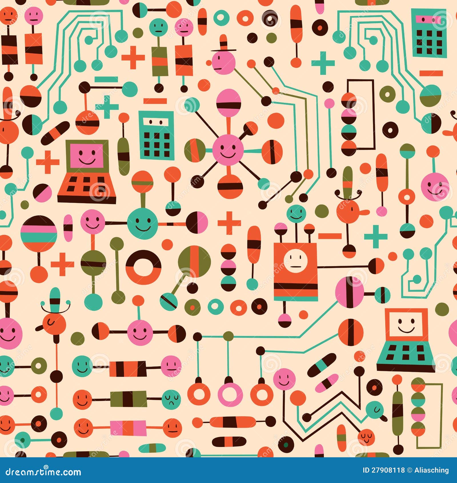 Cartoon circuit board stock vector. Illustration of energy - 27908118