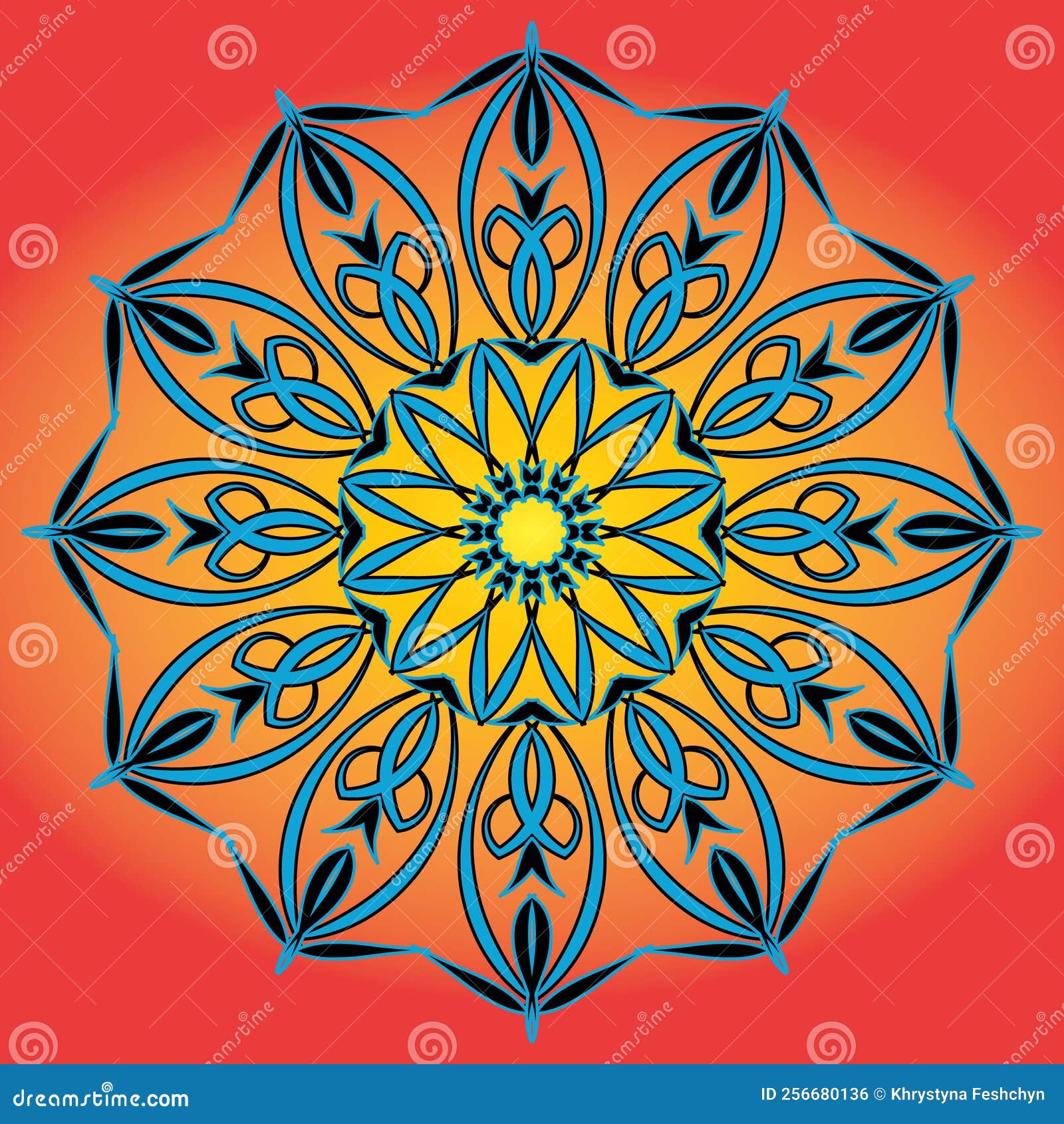 Cartoon Circular Pattern. Arts Round Vector Symbol Stock Vector ...