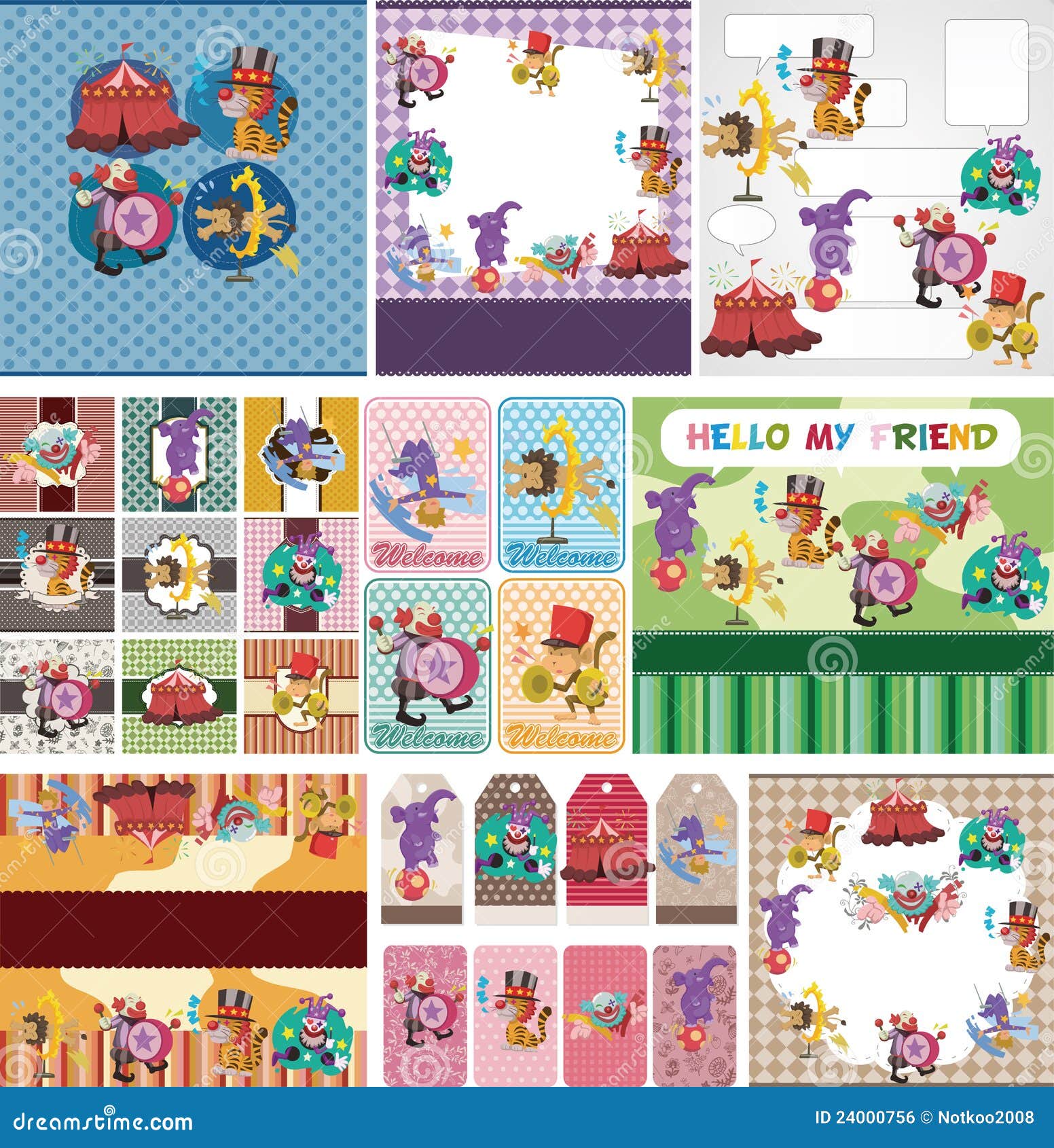 Circus Card With Snake Charmer Cartoon Vector | CartoonDealer.com #89697635