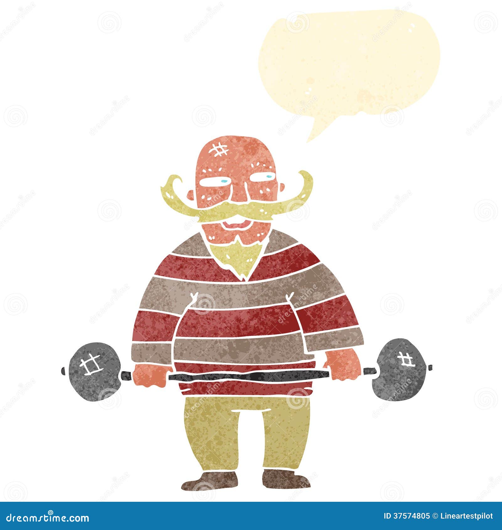 Cartoon circus strong man stock vector. Illustration of cloud - 37574805