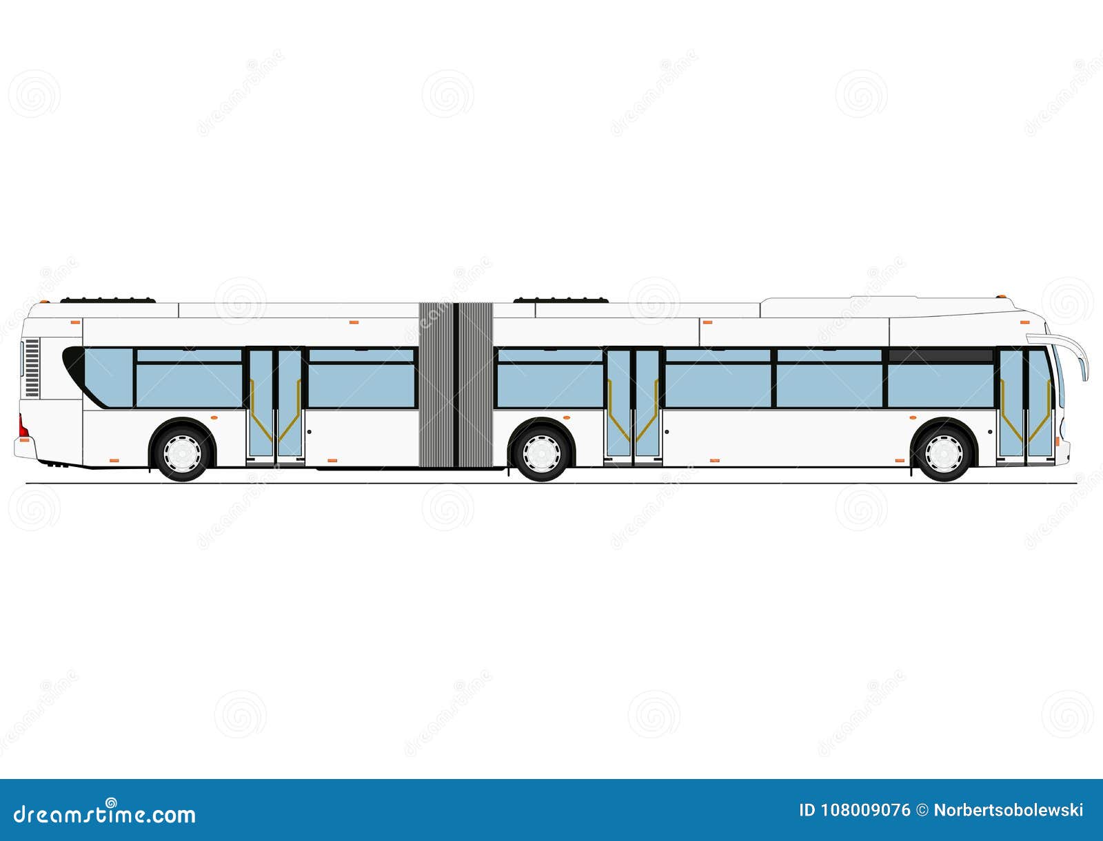 Cartoon City Low Floor Bus. Stock Vector - Illustration of ...