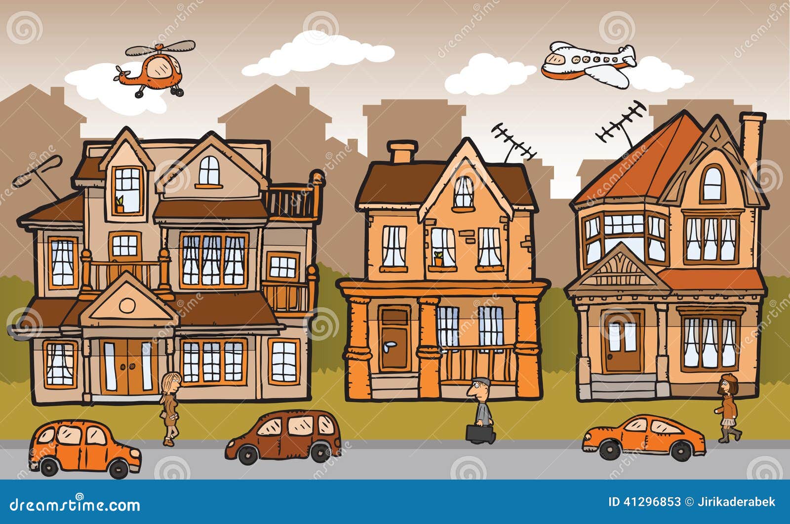 Cartoon City Stock Vector - Image: 41296853