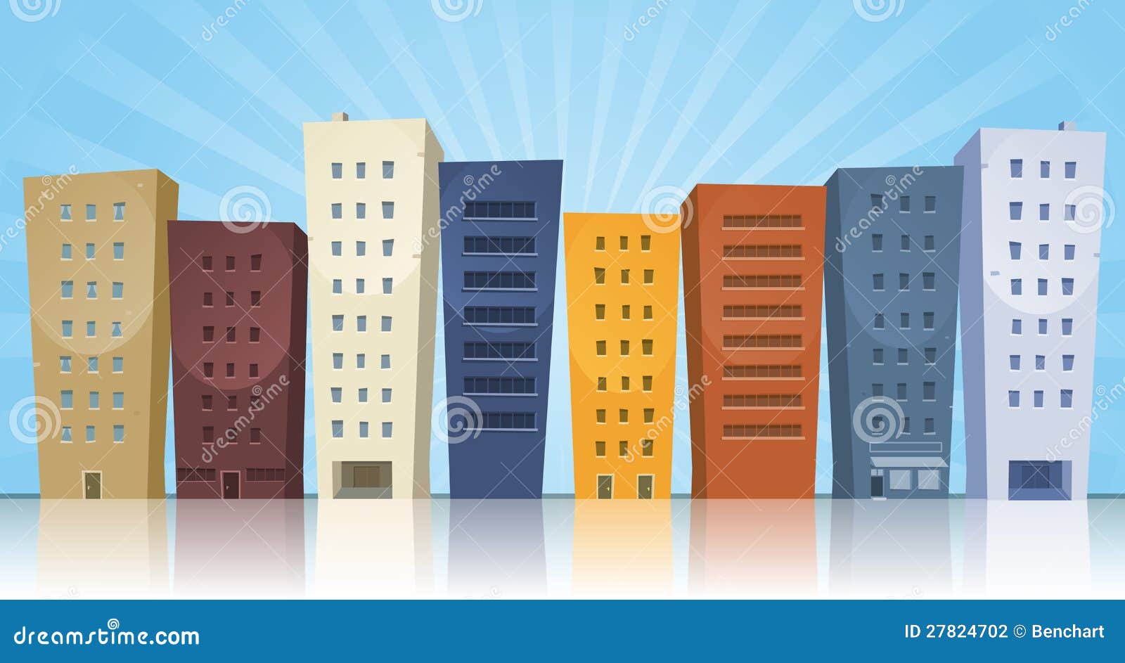 Cartoon Cityscape stock vector. Illustration of home - 27824702