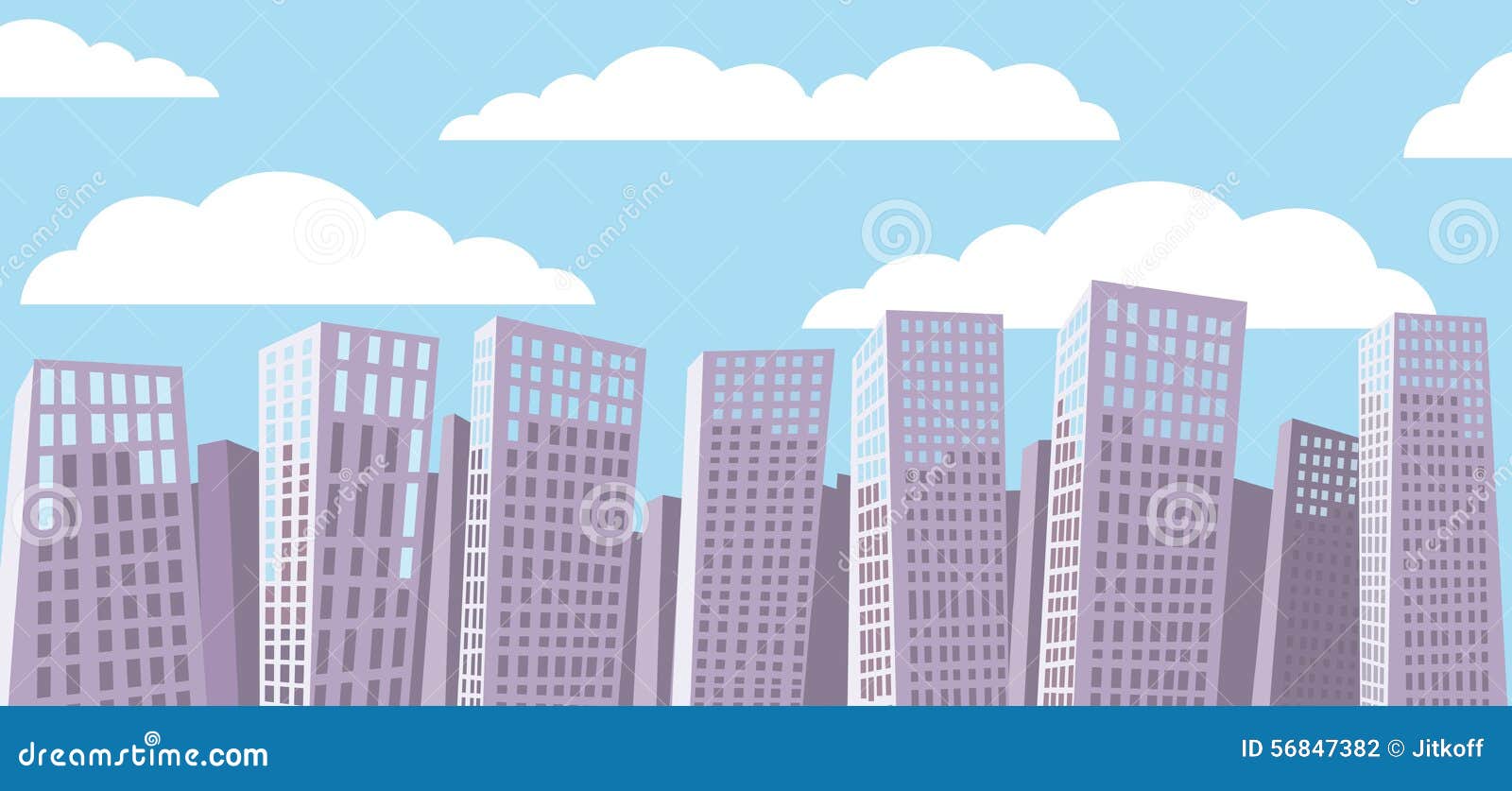 Cartoon Cityscape Background. Stock Vector - Illustration of cartoon ...