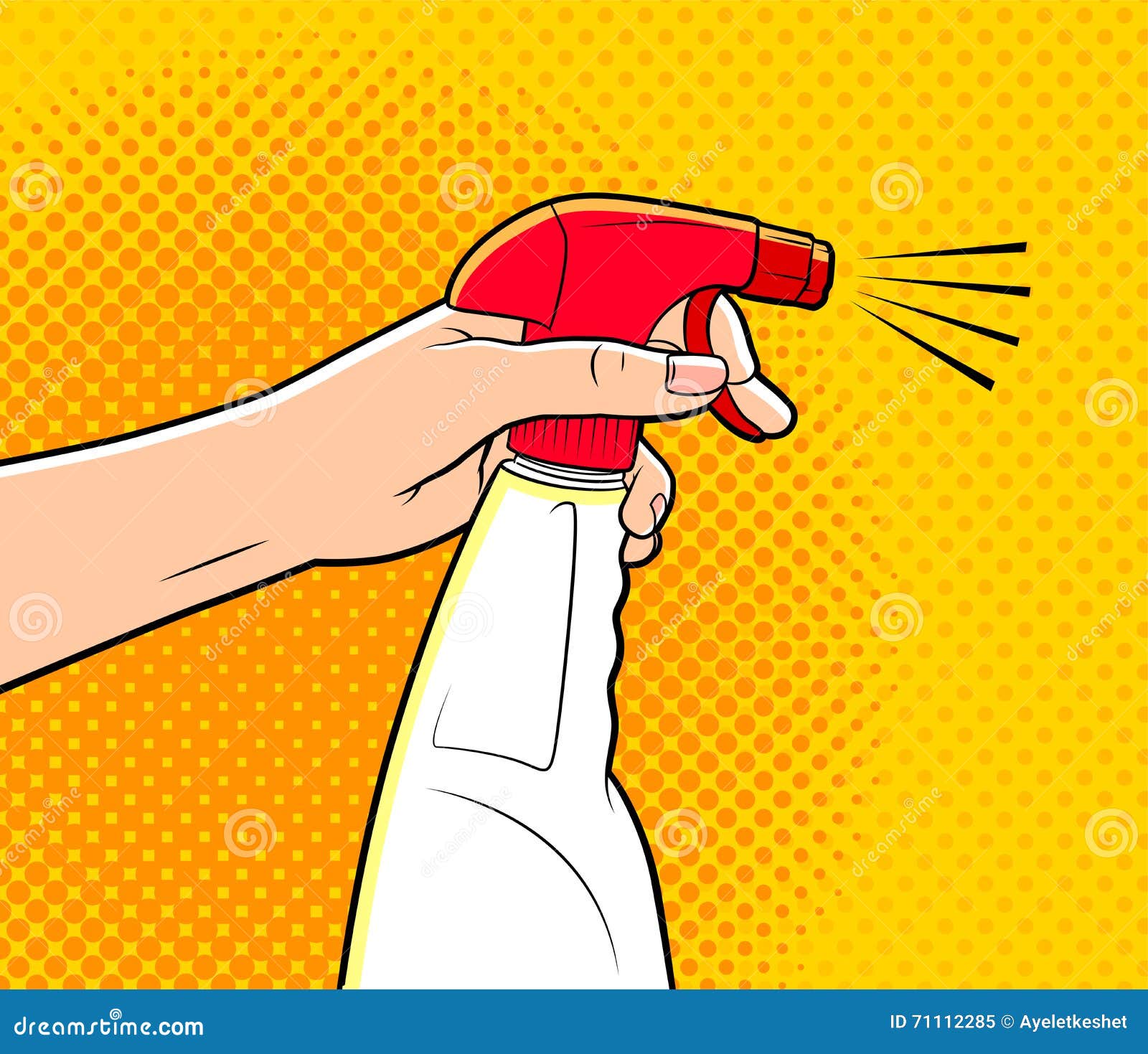 Cartoon cleaning spray stock vector. Illustration of comics - 71112285