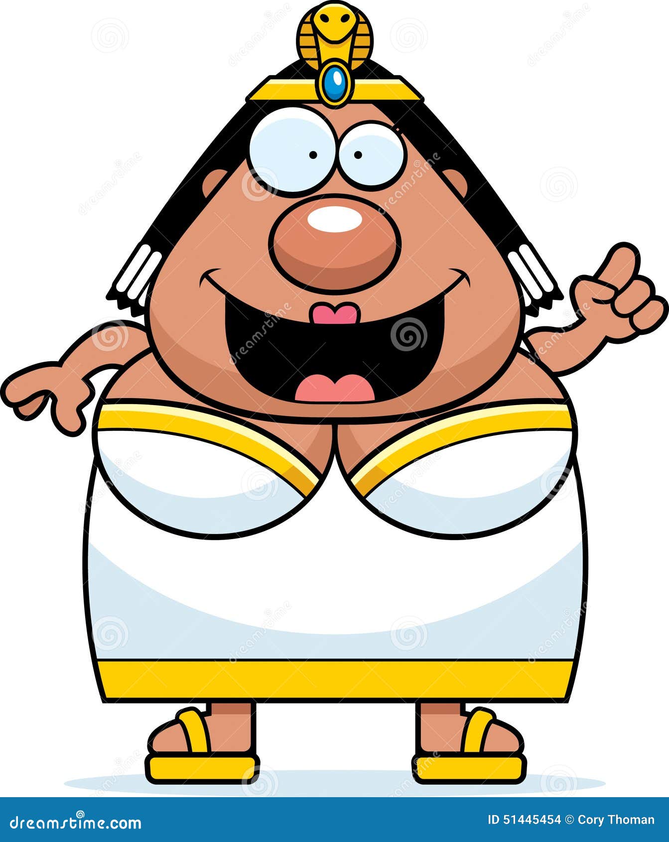 Cartoon Cleopatra Idea stock vector. Illustration of idea - 51445454