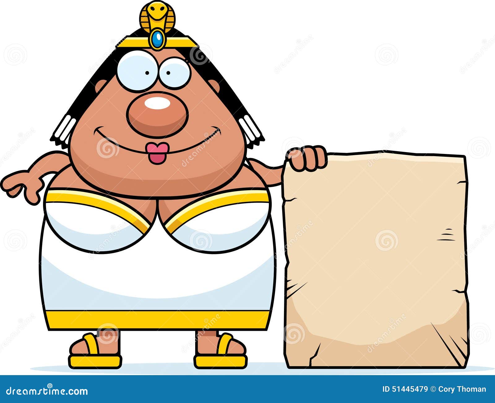 Cartoon Cleopatra Sign stock vector. Illustration of vector - 51445479