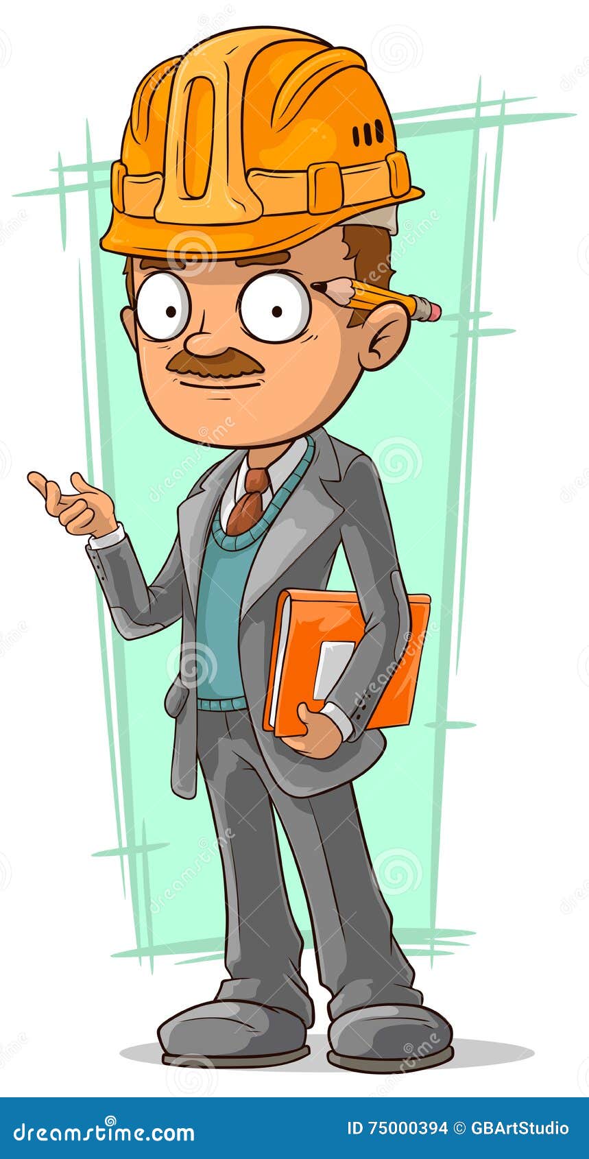 Mechanical Engineer Cartoon Drawing