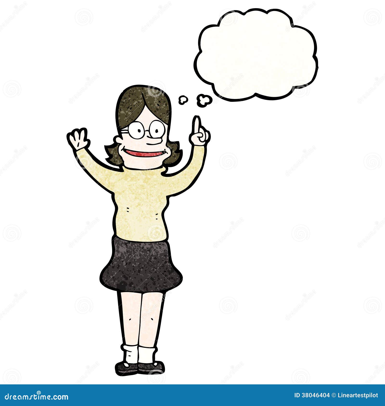 Cartoon clever woman stock vector. Illustration of crazy - 38046404