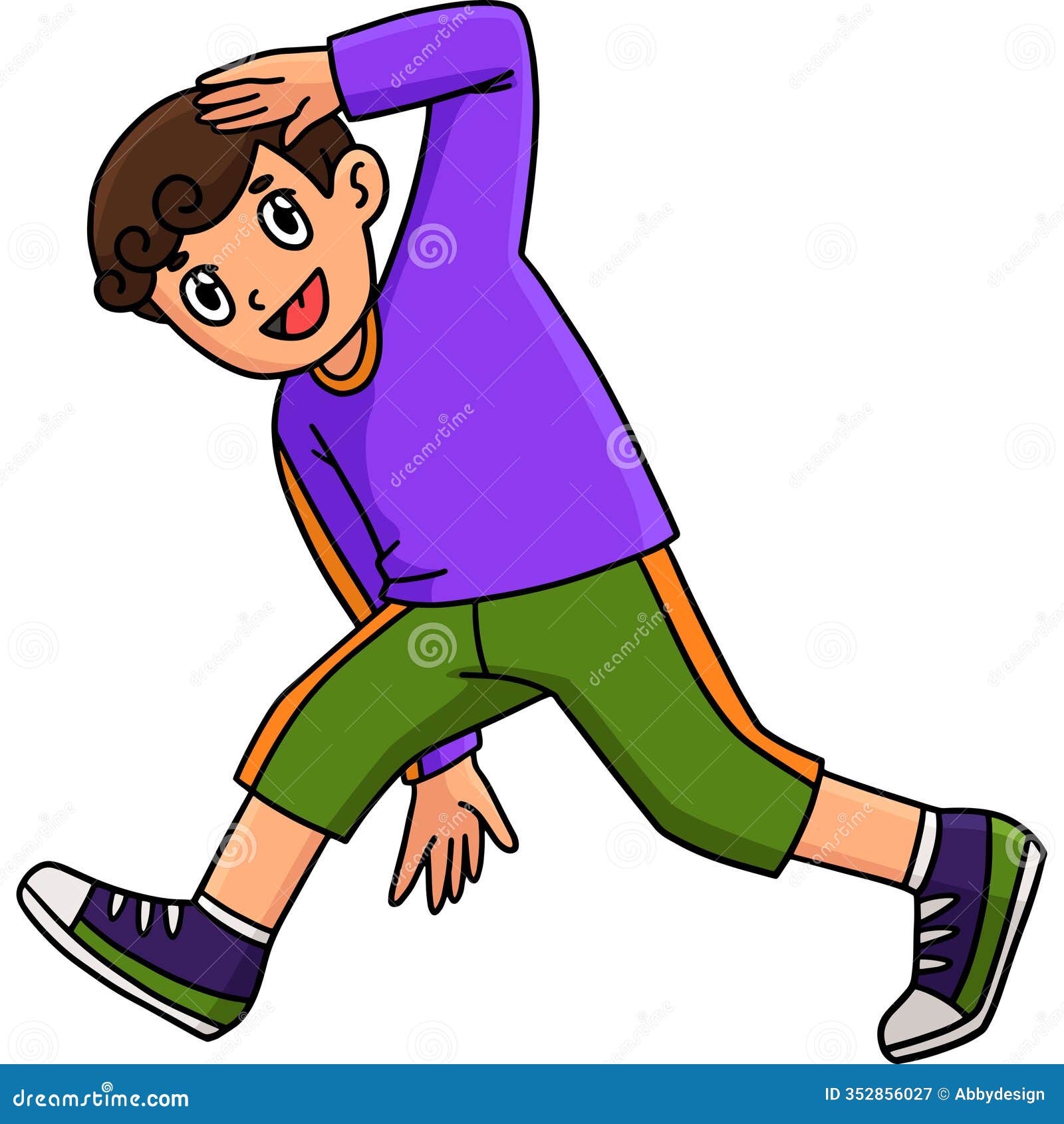 Breakdance B Boy Doing Spin Down Shuffle Clipart Stock Illustration ...