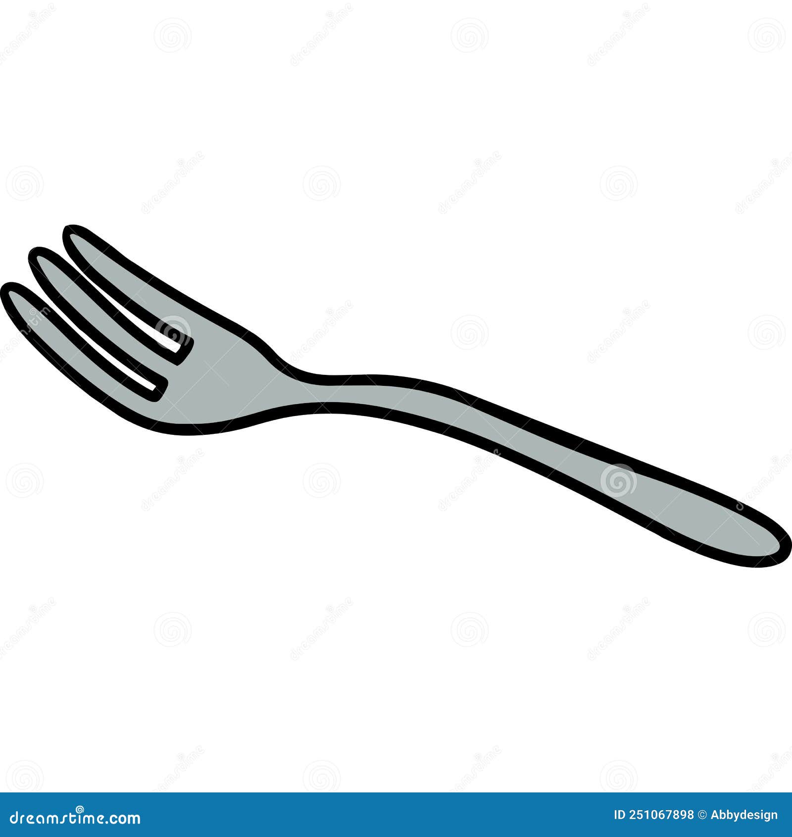 Fork Cartoon Colored Clipart Illustration Stock Vector - Illustration ...
