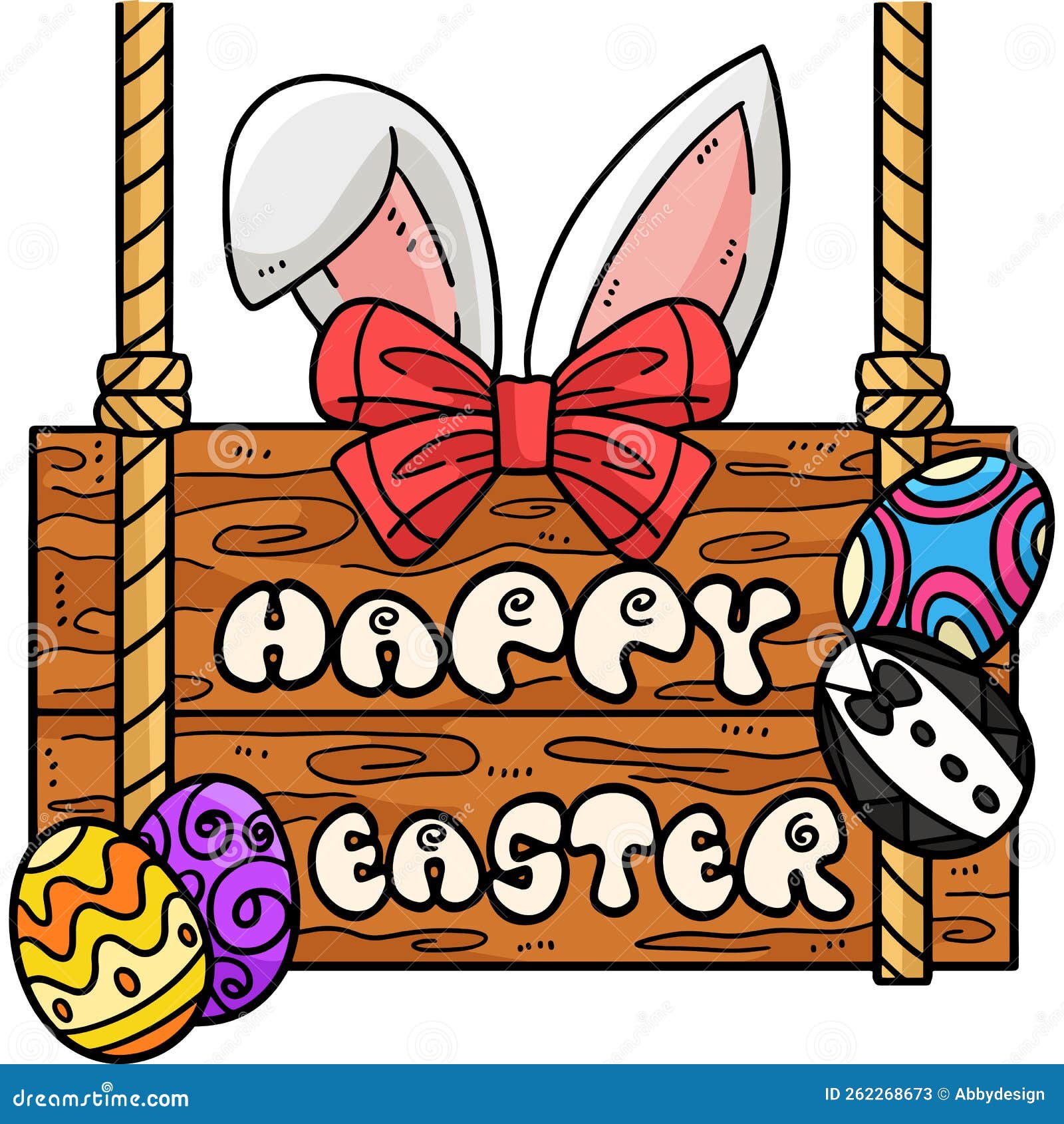 Happy Easter Cartoon Colored Clipart Illustration Stock Vector ...
