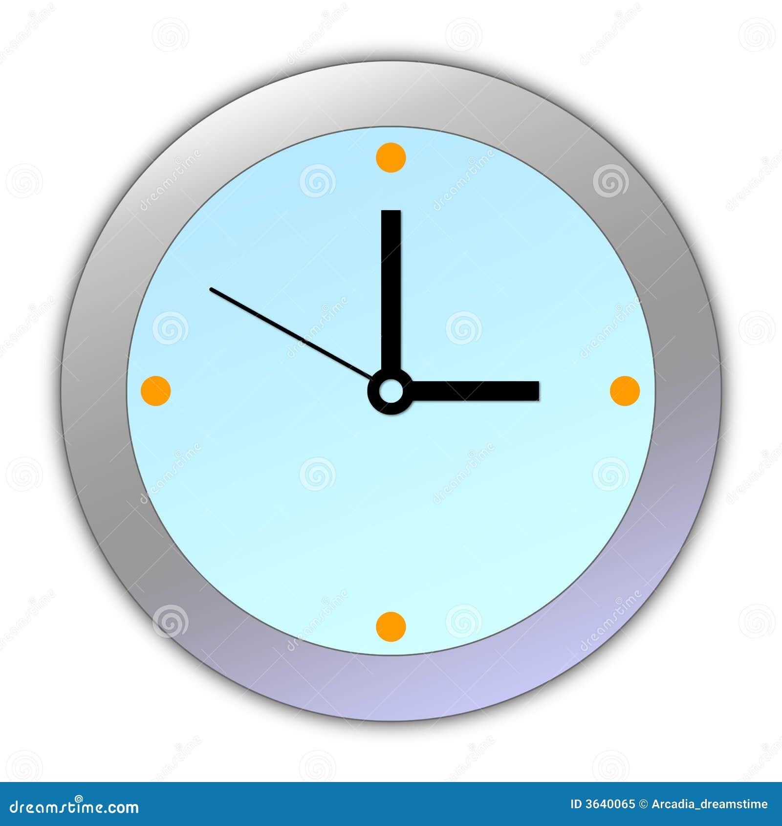 Cartoon Clock [01] stock illustration. Illustration of clock - 3640065