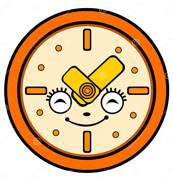 Cartoon clock stock vector. Illustration of illustrations - 8442314