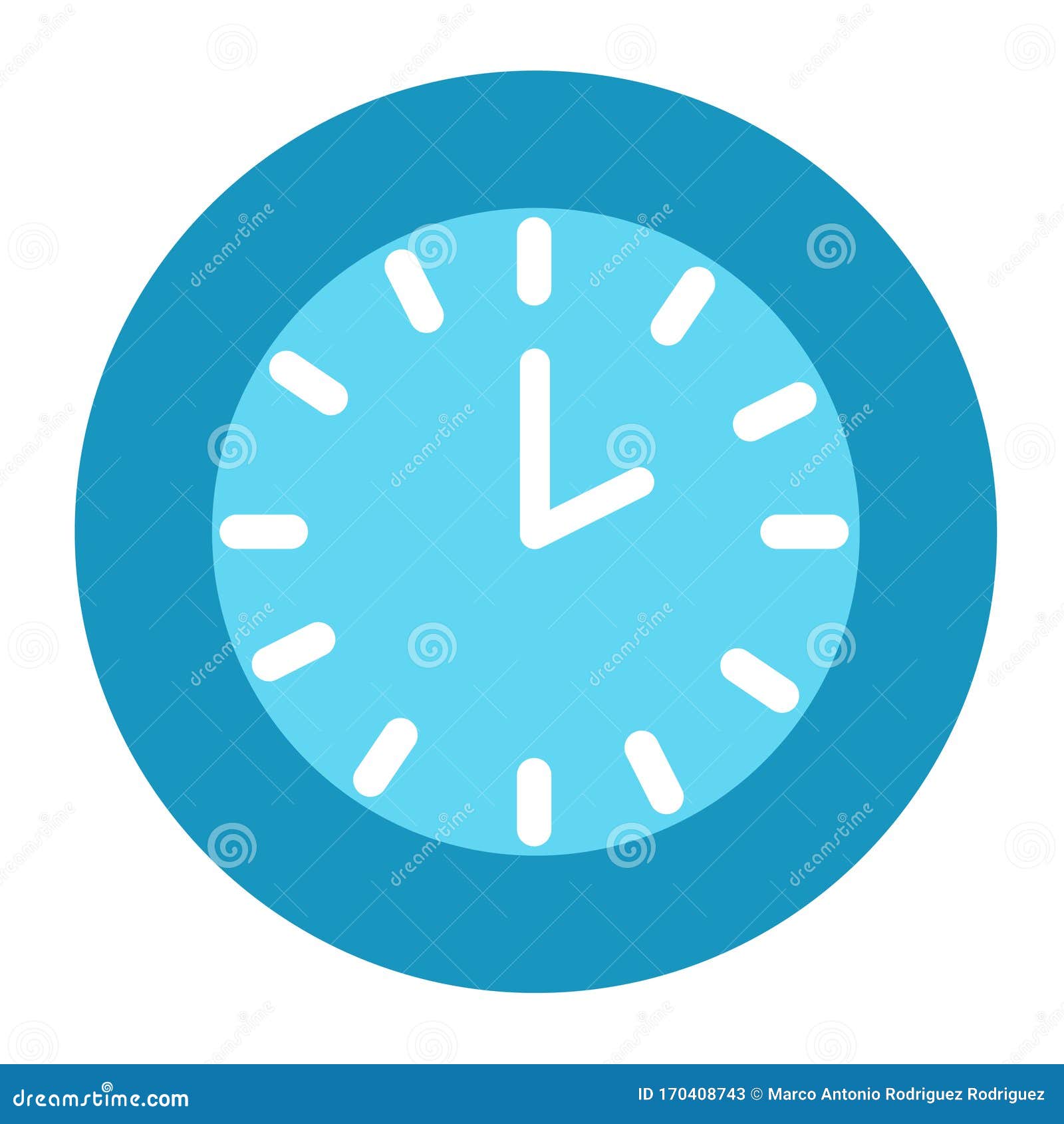 Cartoon Clock Icon Isolated on White Background Stock Illustration ...