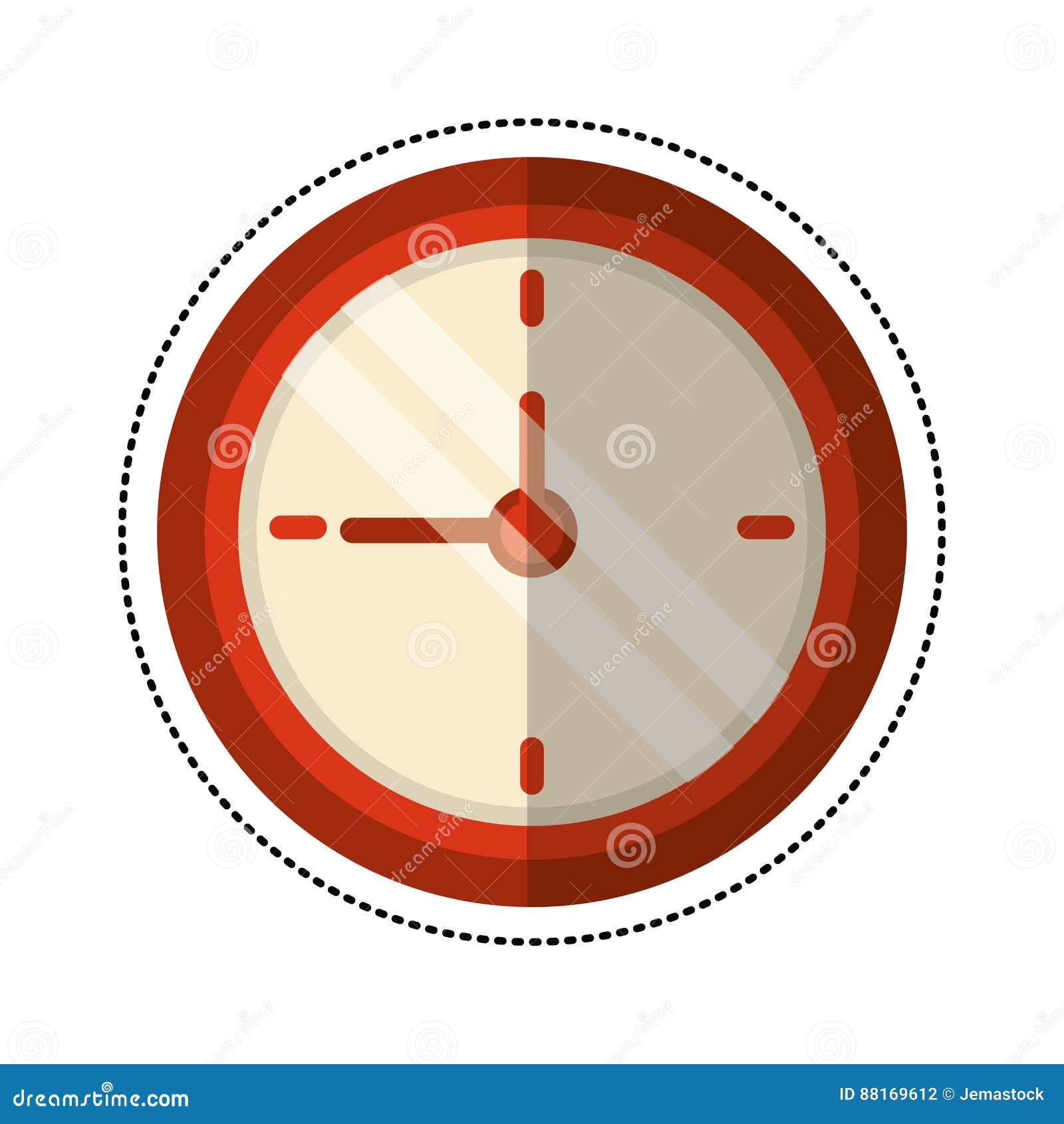 Cartoon clock time school stock illustration. Illustration of icon ...