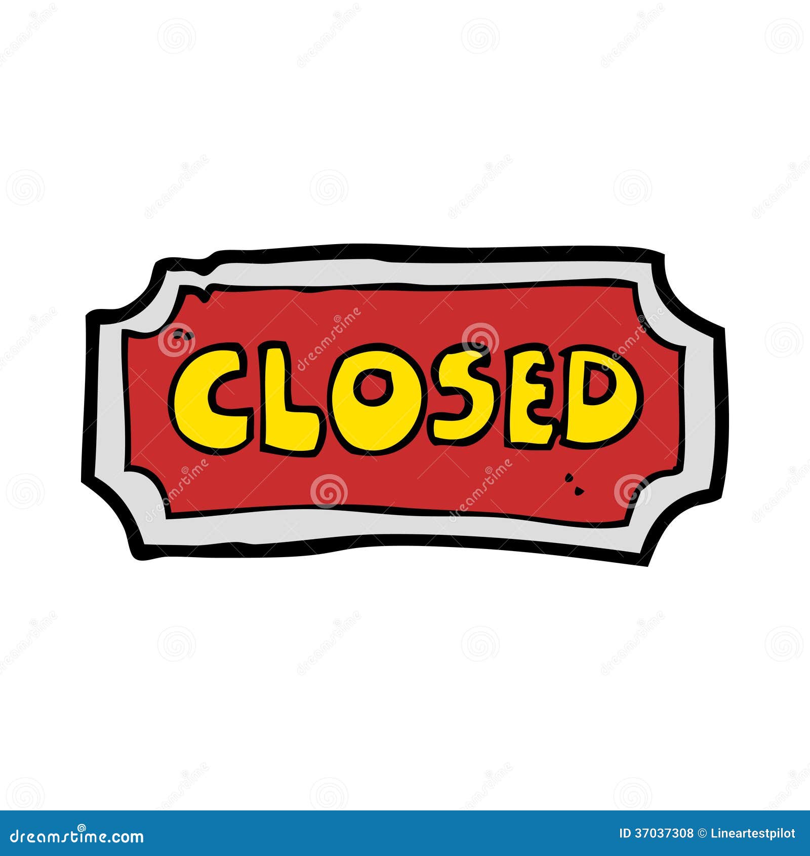 Cartoon Closed Sign Vector Illustration | CartoonDealer.com #37037308