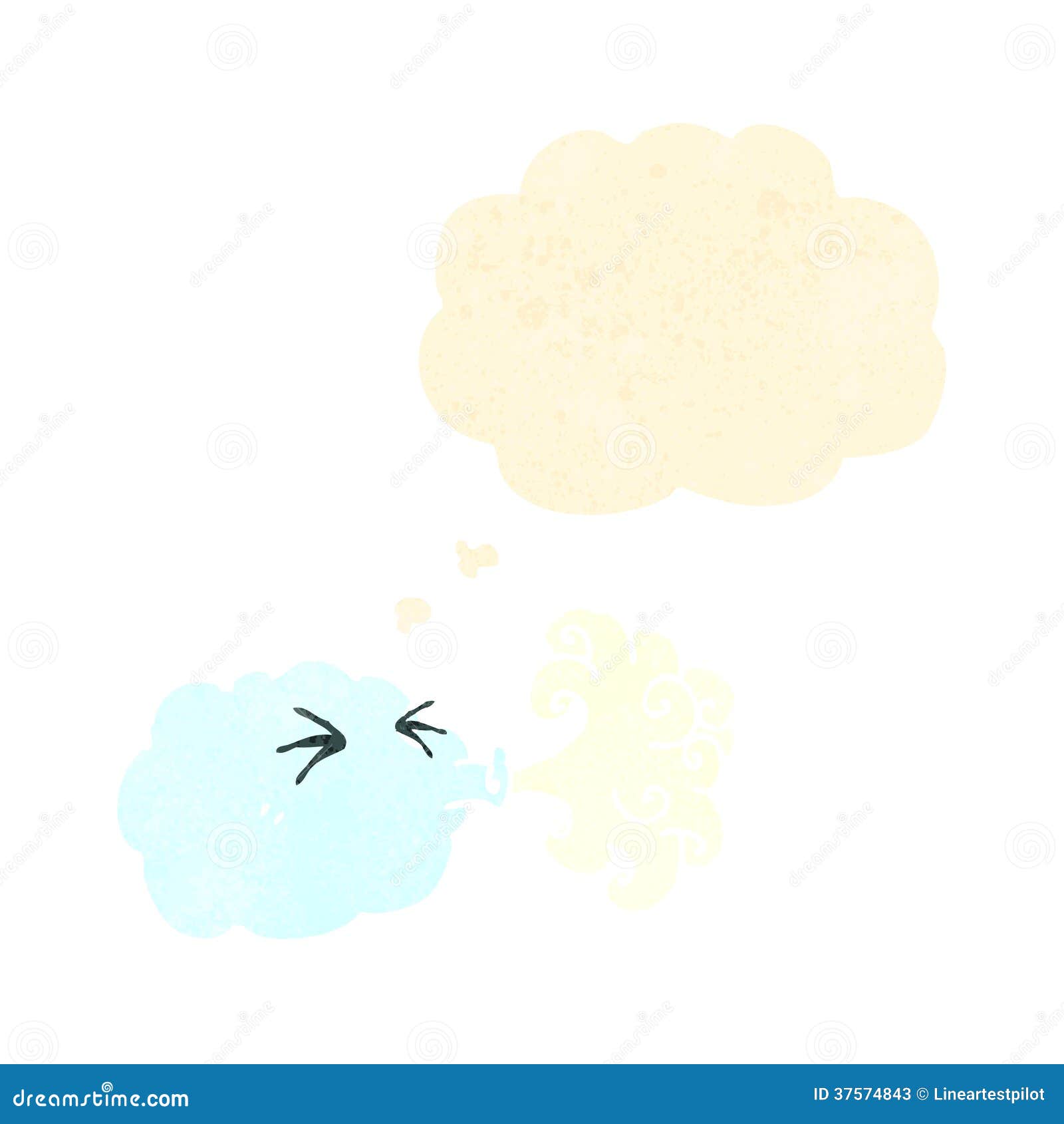 Cartoon cloud blowing wind stock vector. Illustration of funny - 37574843