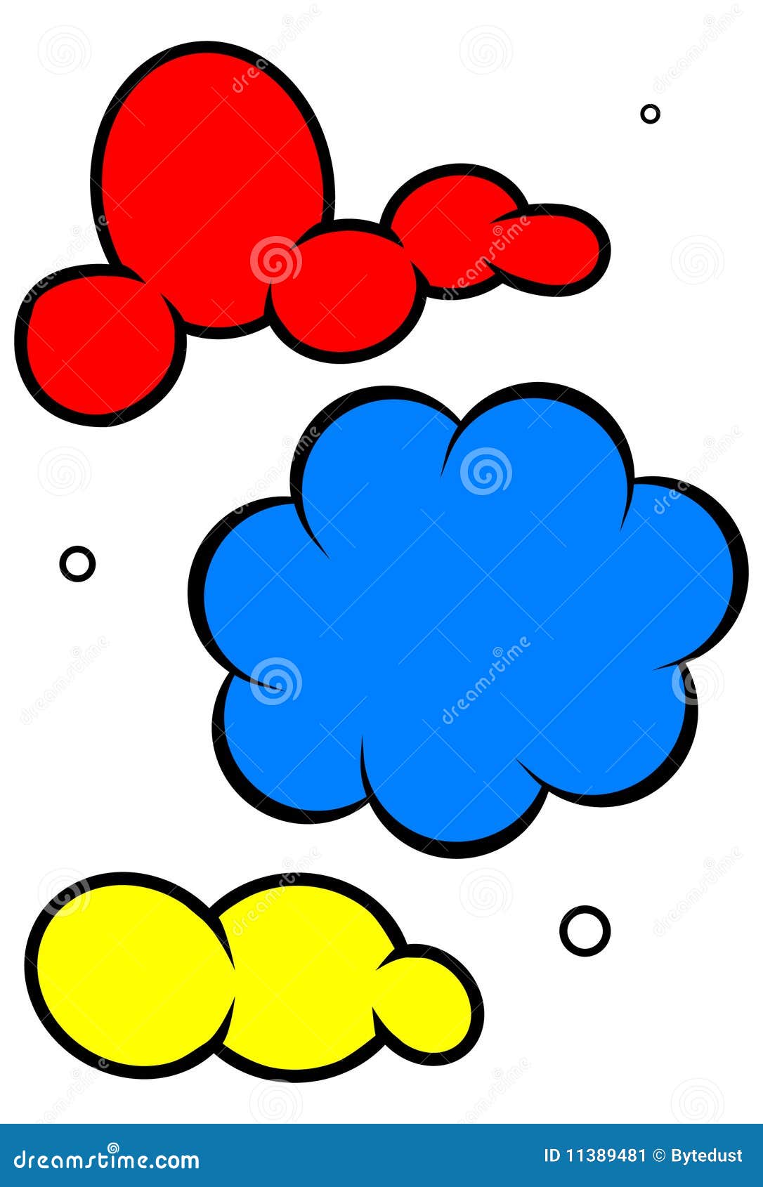 Cartoon Cloud Vector Illustration Set Stock Vector - Illustration of ...