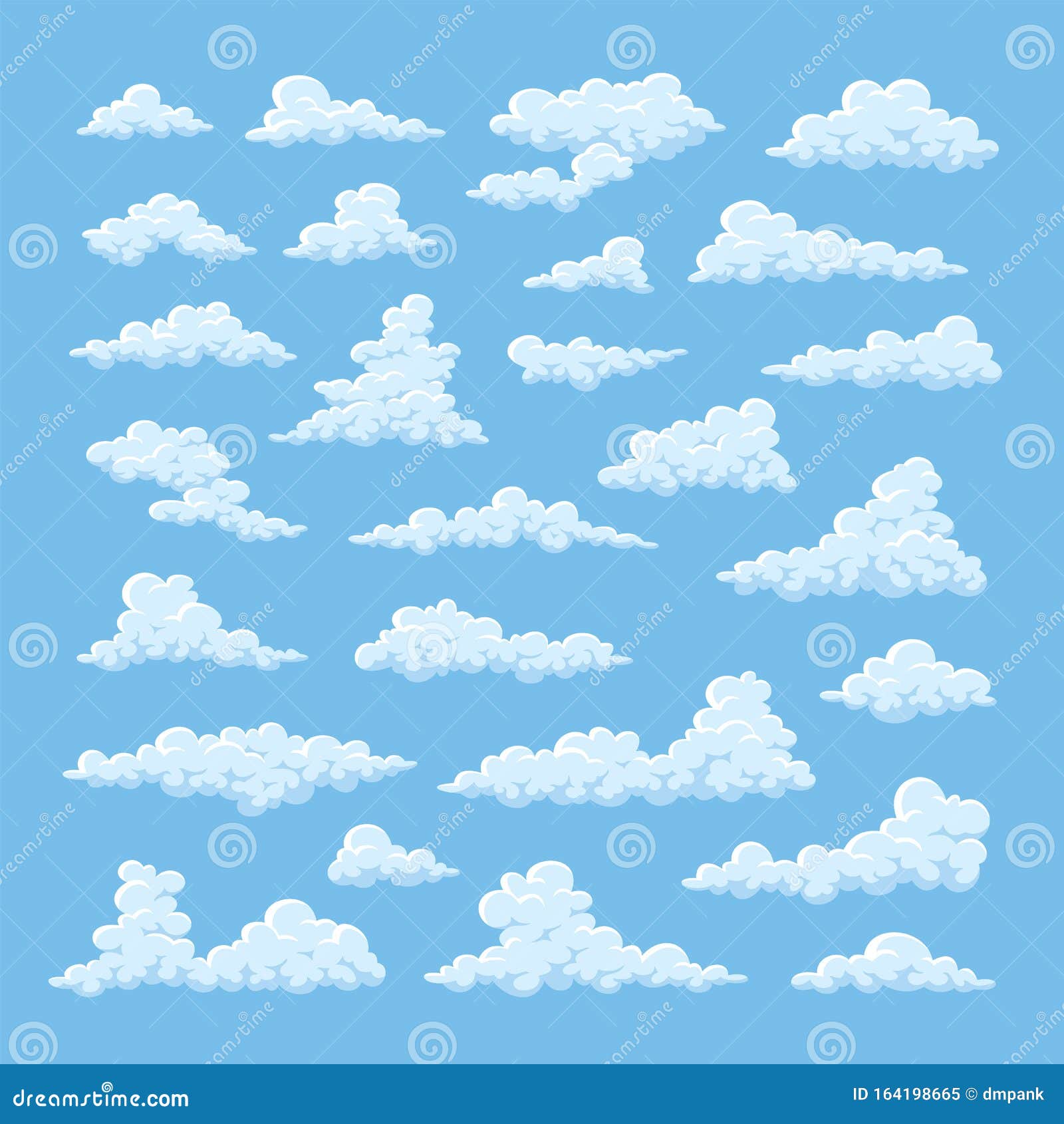 Cartoon Clouds, Design Element, PNG Transparent Background Stock Image ...