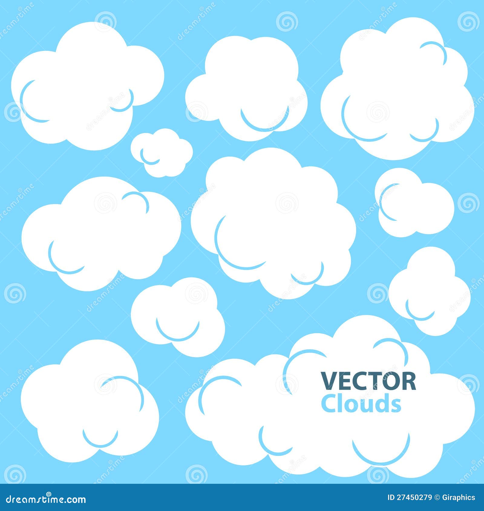 Cartoon Clouds stock vector. Illustration of cartoon - 27450279