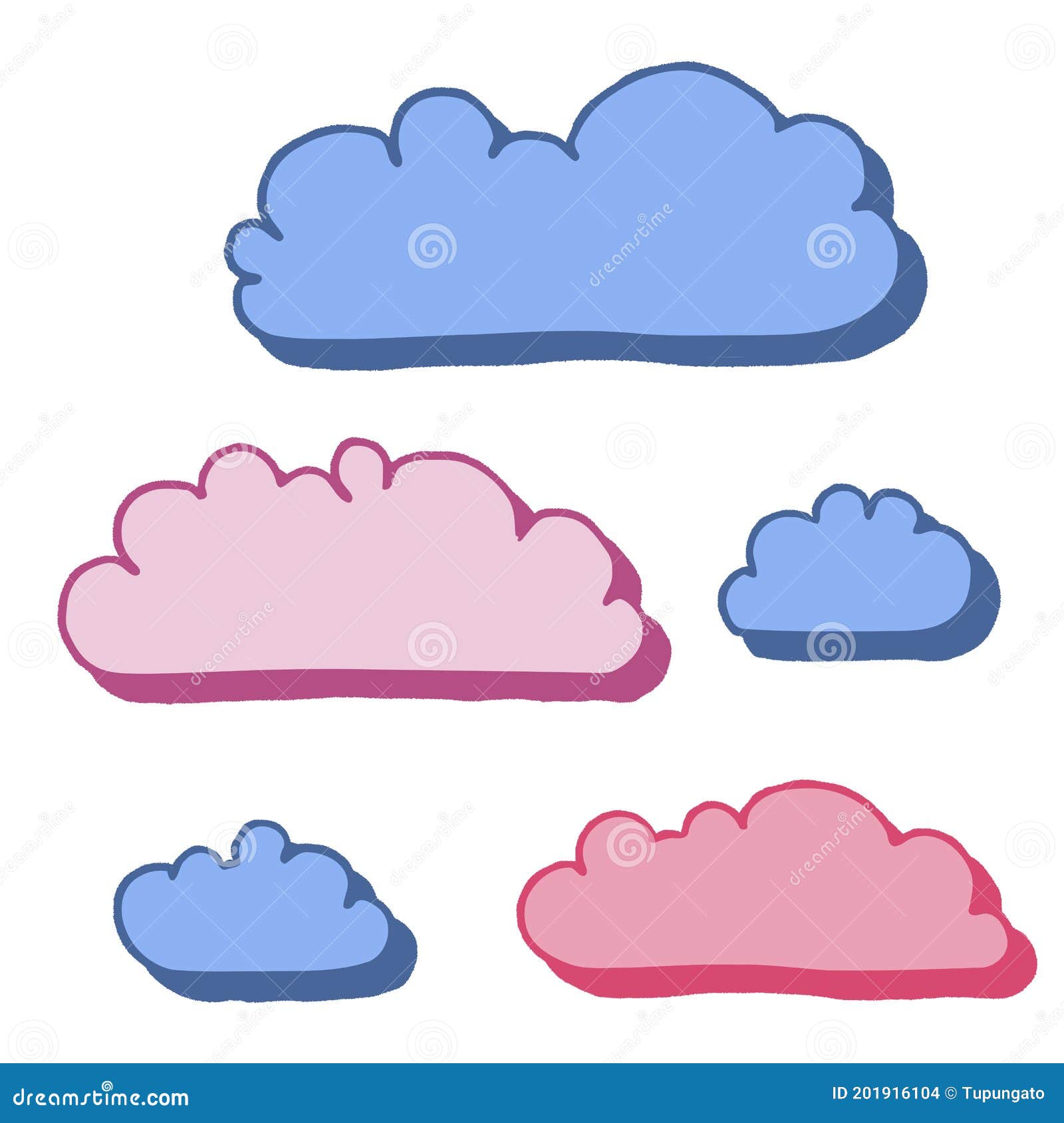Cartoon clouds collection stock vector. Illustration of contemporary ...