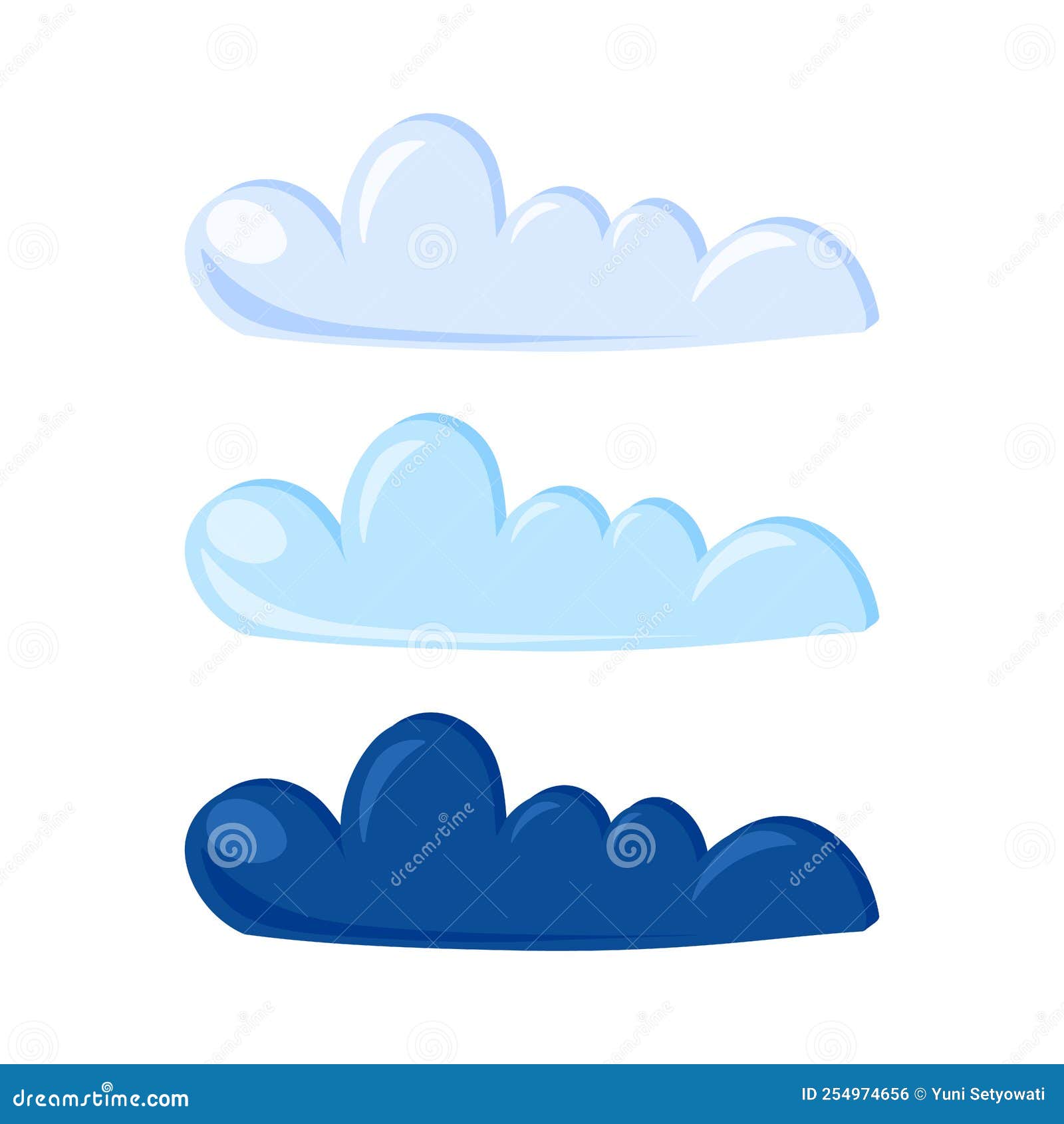 Animated Cloud Vector for Sky Illustration Element Decoration Stock ...