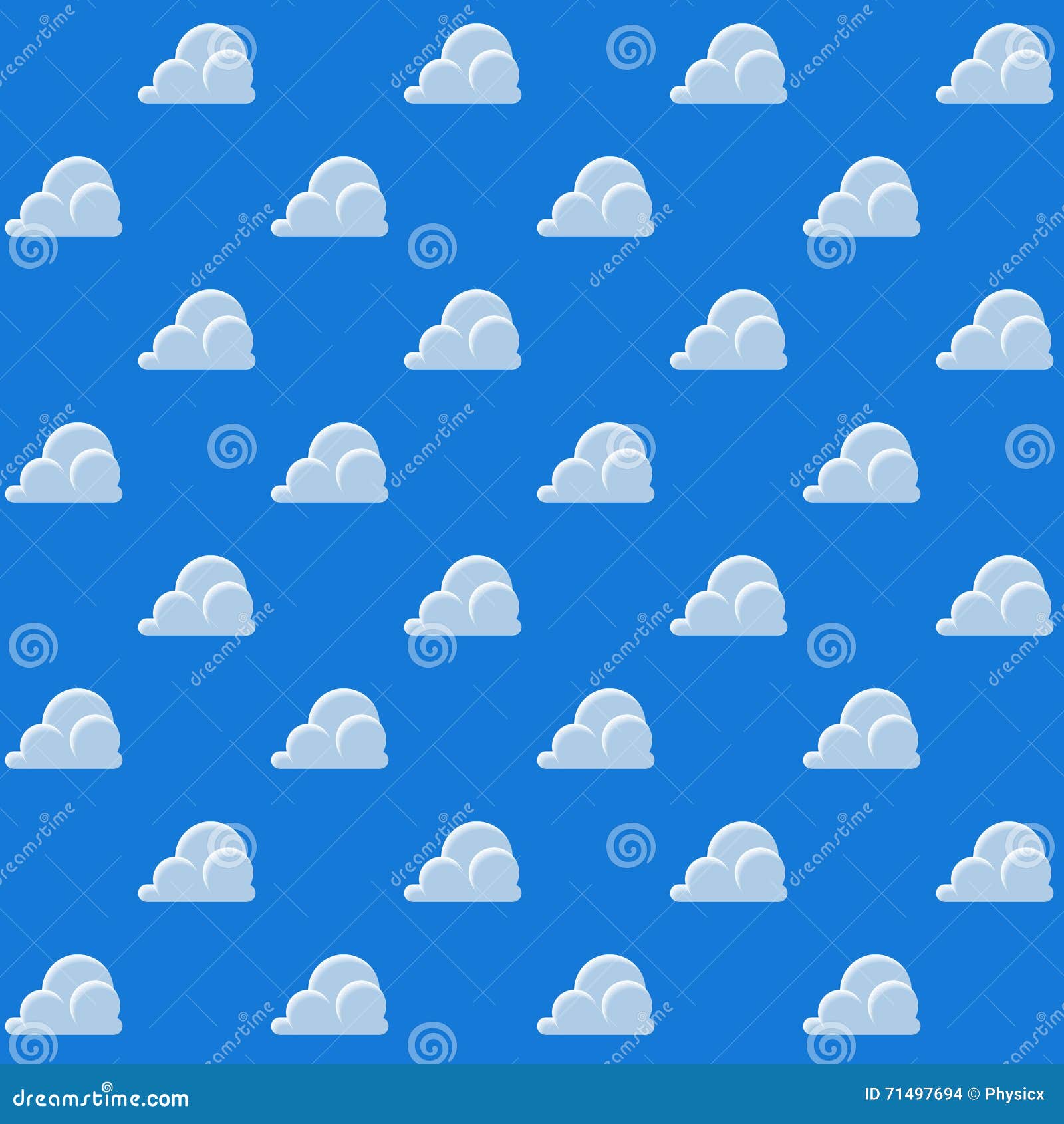 Cartoon Clouds Pattern Background Stock Vector - Illustration of cloud ...