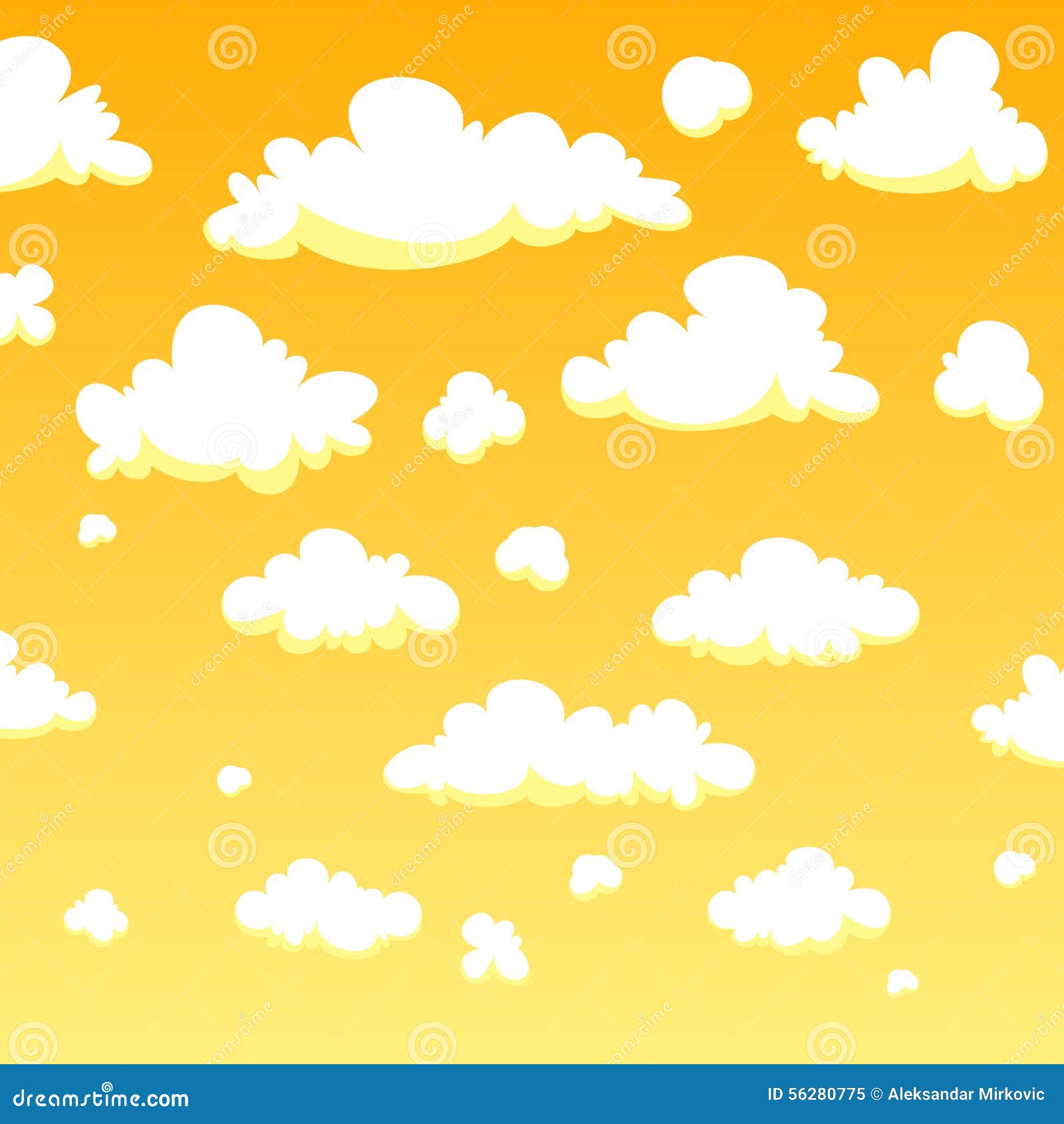 Cartoon Clouds stock vector. Illustration of scene, bright - 56280775