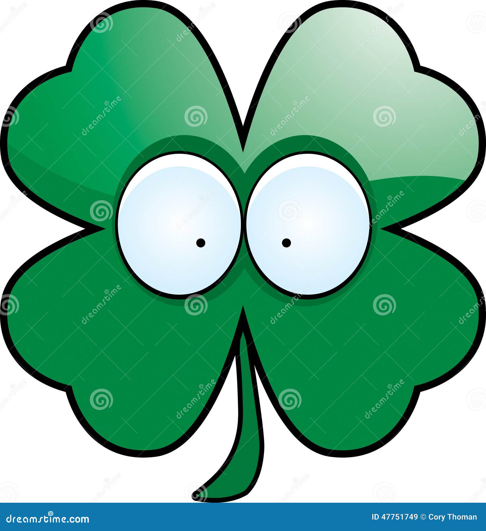 Cartoon Clover stock vector. Illustration of clip, vector - 47751749