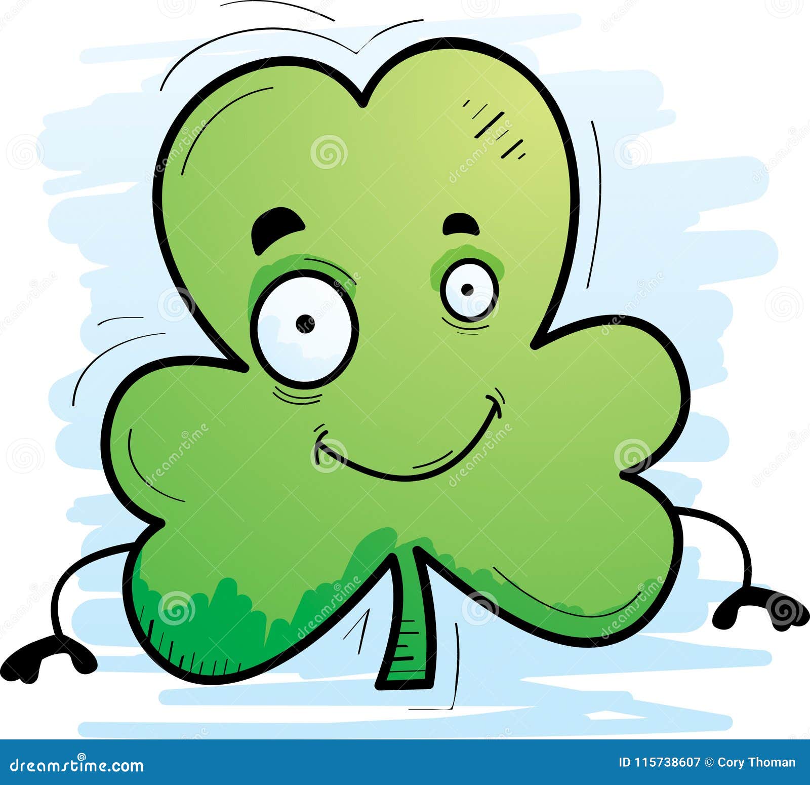 Cartoon Clover Smiling stock vector. Illustration of sketch - 115738607