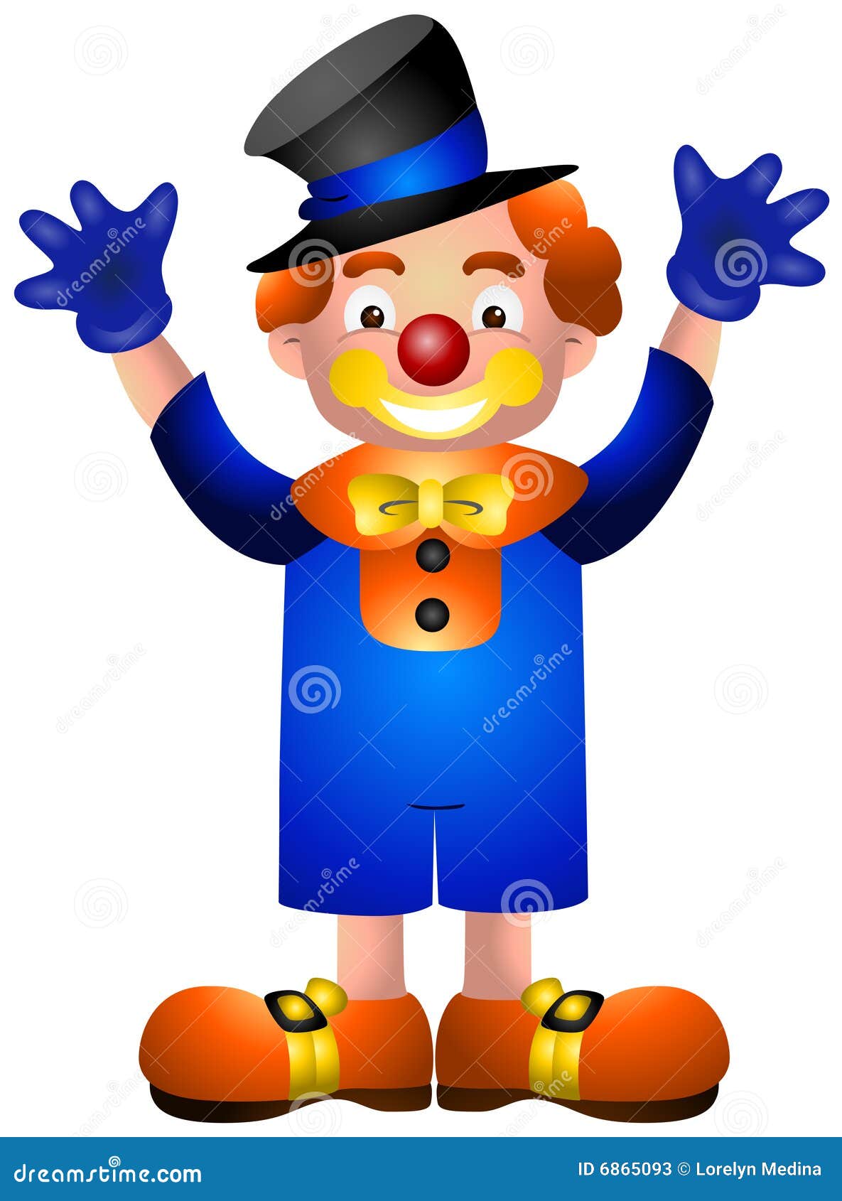 Cartoon Clown stock illustration. Illustration of hands - 6865093