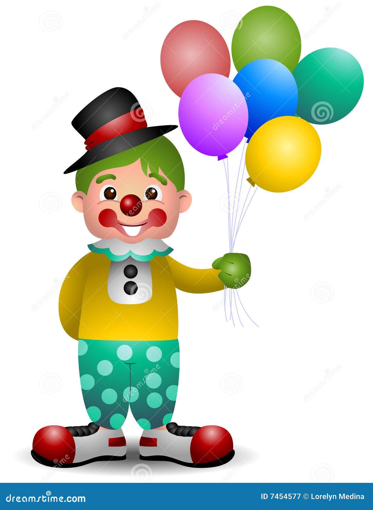Cartoon Clown stock illustration. Illustration of clown - 7454577